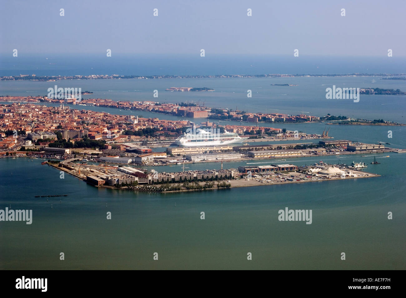 Italy Venice Aerial View of Venice Lagoon and Islands Stock Photo - Alamy