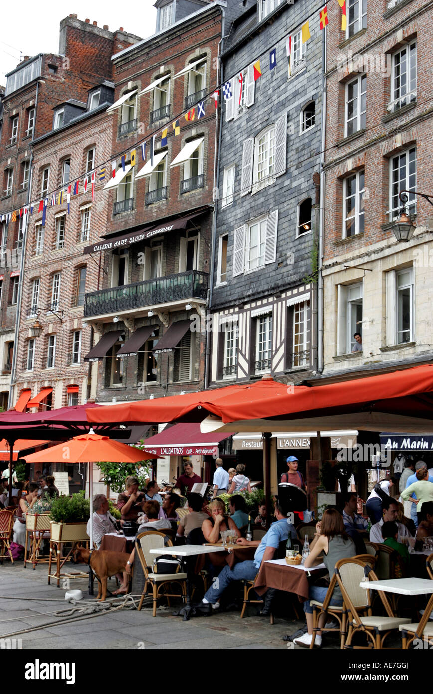 The Vieux Basin in the old Normandy port of Honfleur with its many ...