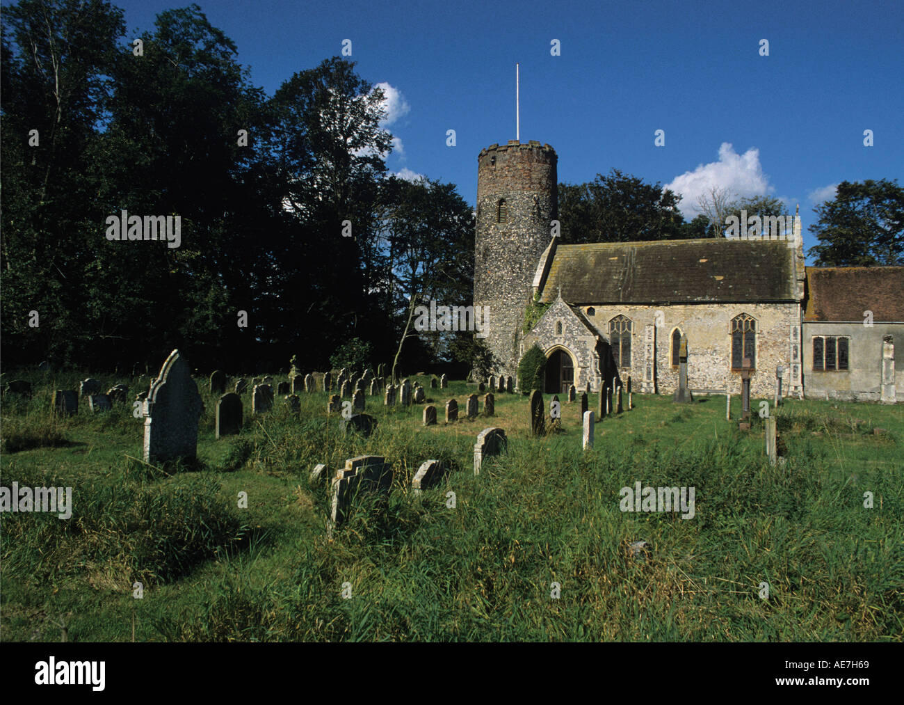 Church of SS Peter and Paul with simple round Norman Tower Near the ...