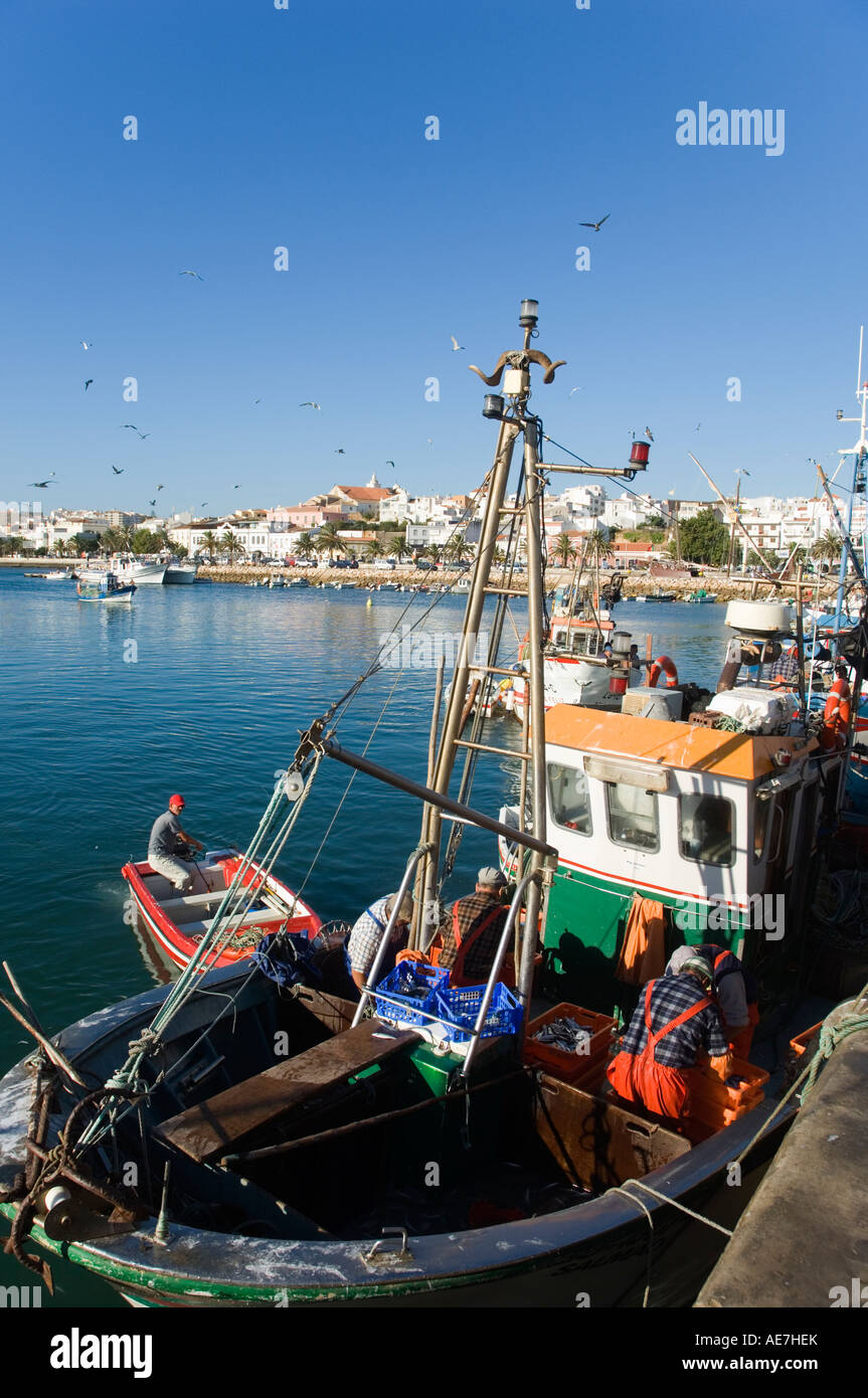 Fishing boats Lagos Algarve Portugal Stock Photo - Alamy