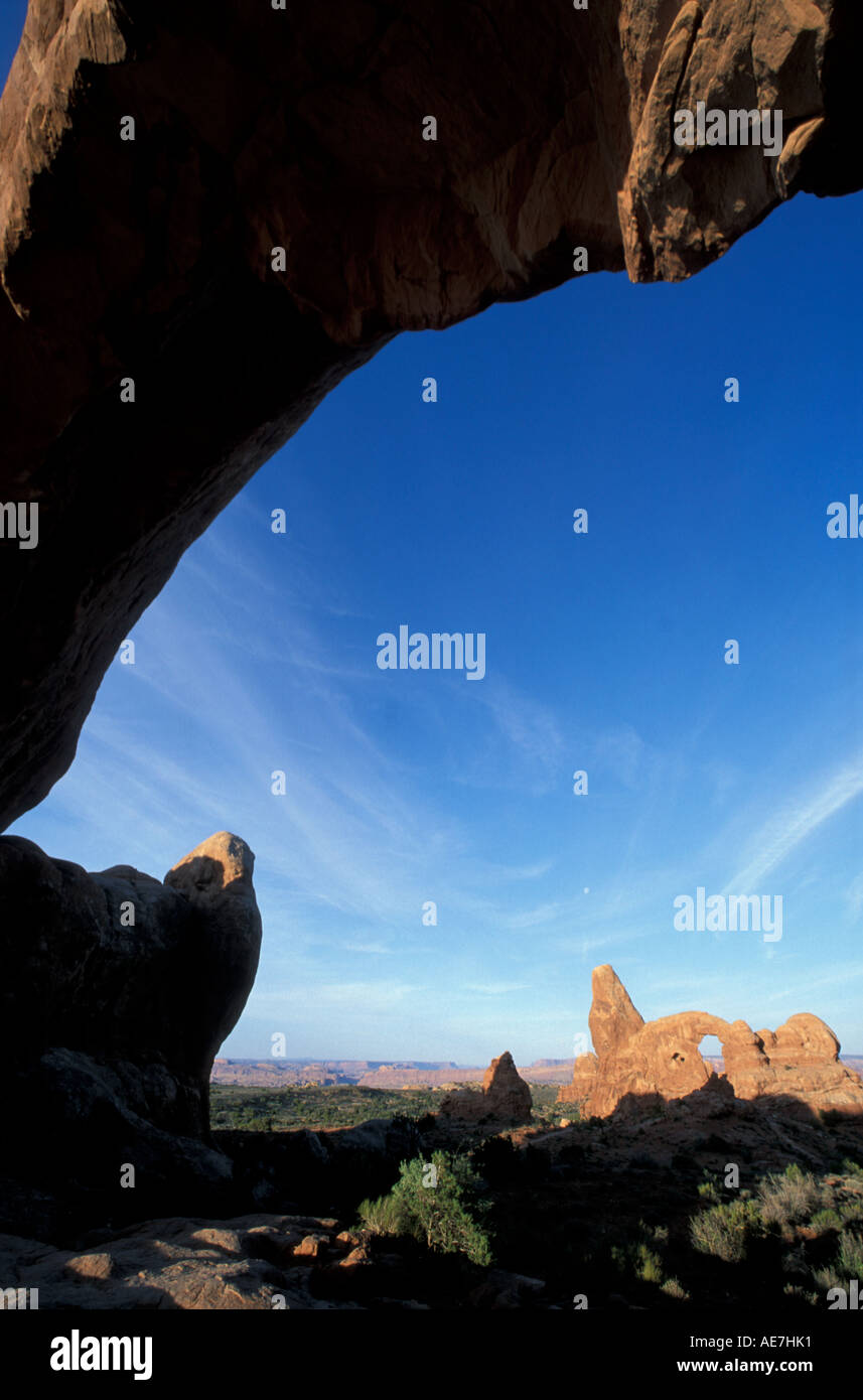 Arches National Park UT Turret Arch as seen through the North Window ...