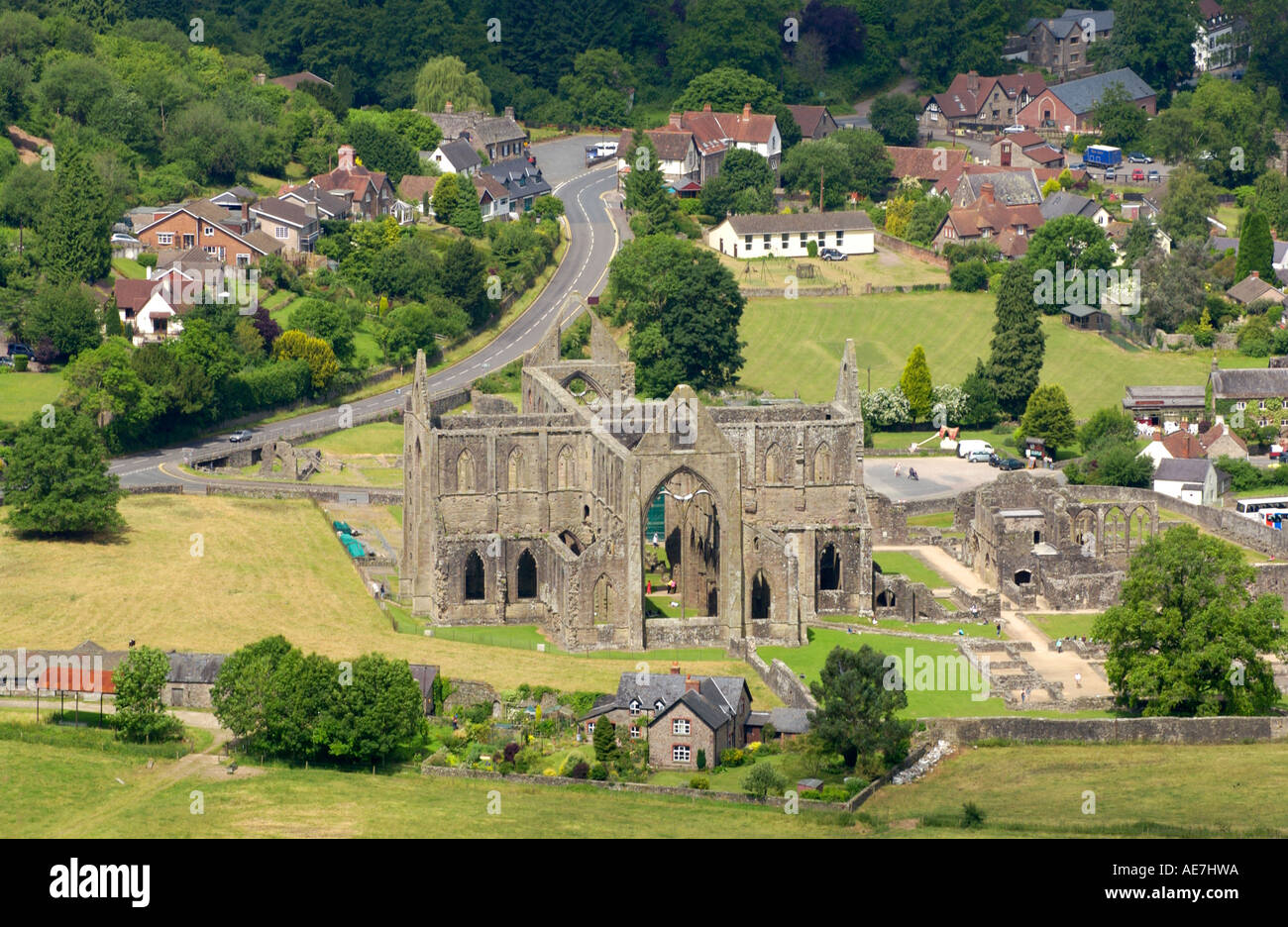 Tintern wye valley aerial hi-res stock photography and images - Alamy