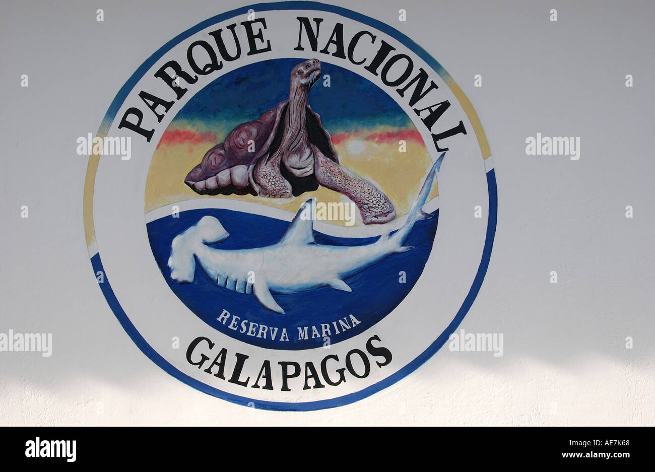 Galapagos National Park sign Galapagos Stock Photo - Alamy