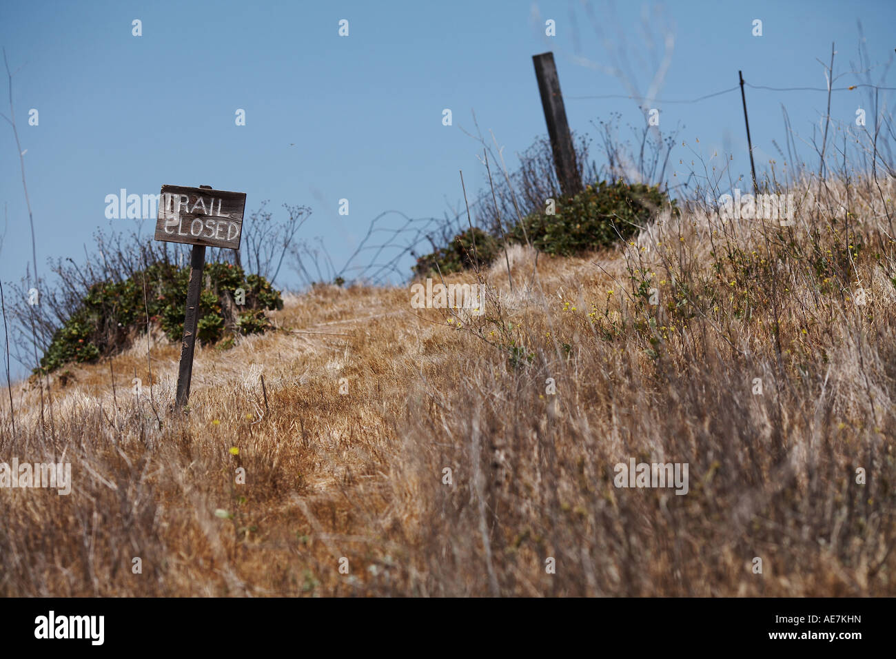 Trail Closed Sign on Santa Cruz Island, Channel Islands National Park ...