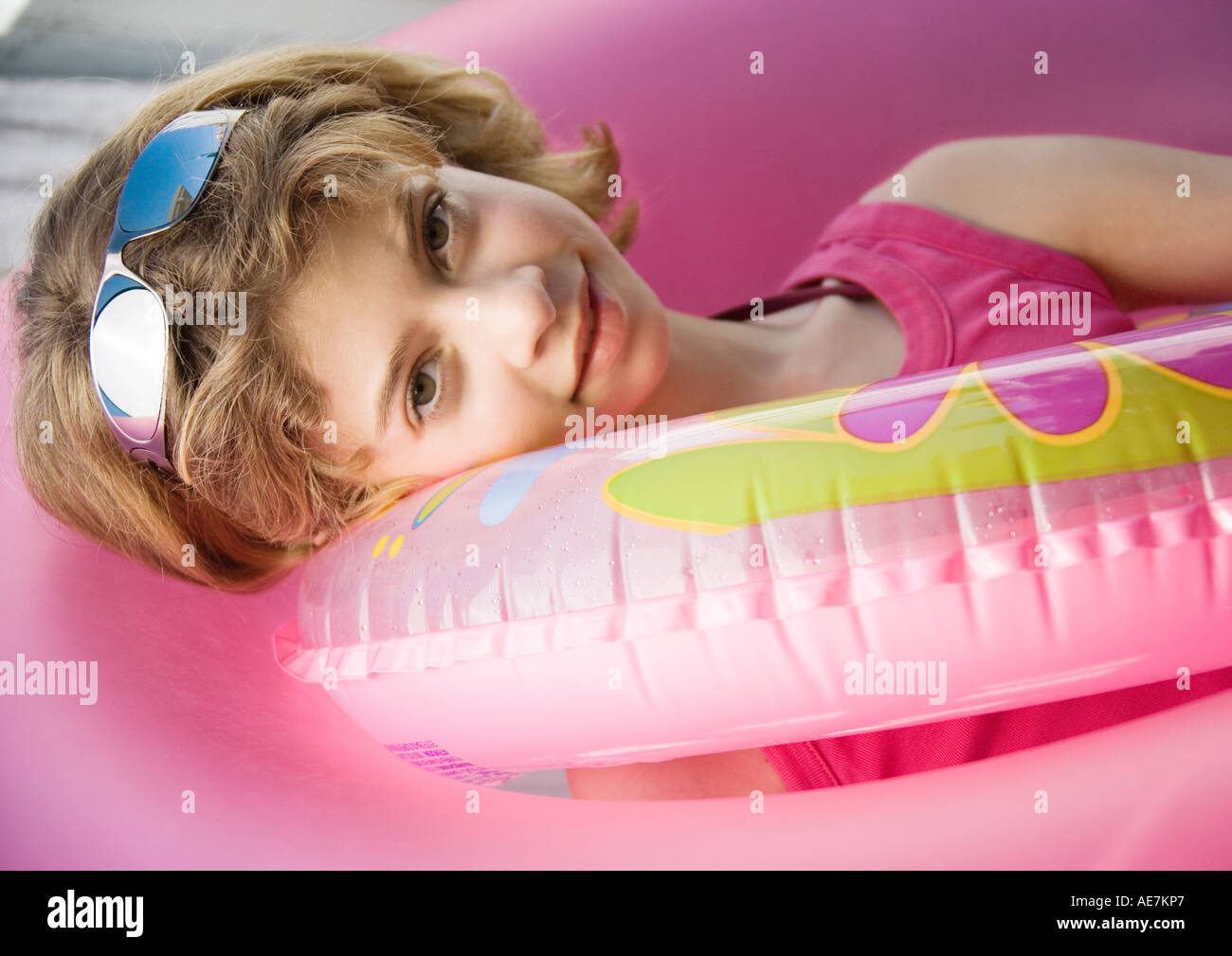 Portrait girl in inflatable ring hi-res stock photography and images ...