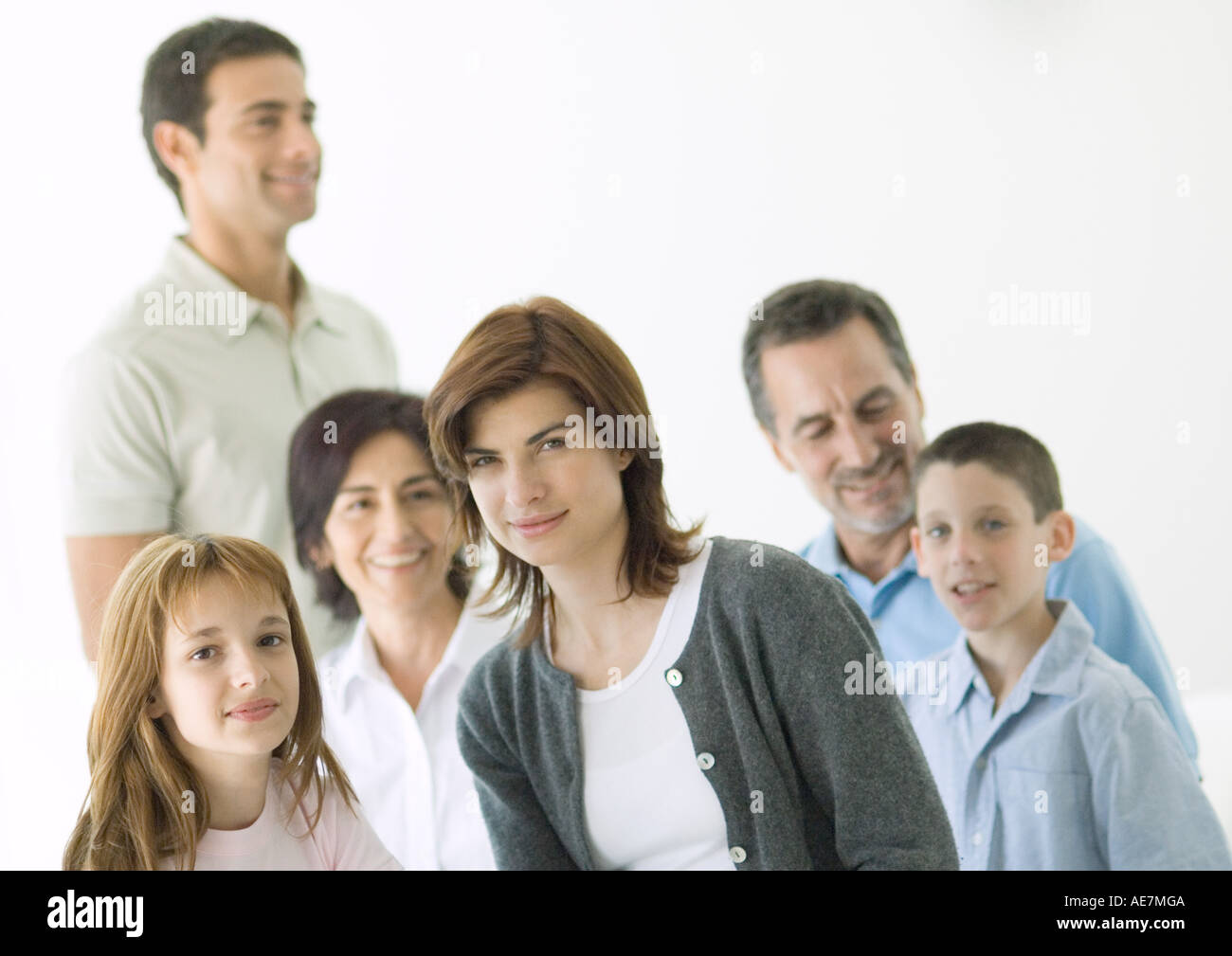 Family portrait grandpa grandson daughter hi-res stock photography and ...