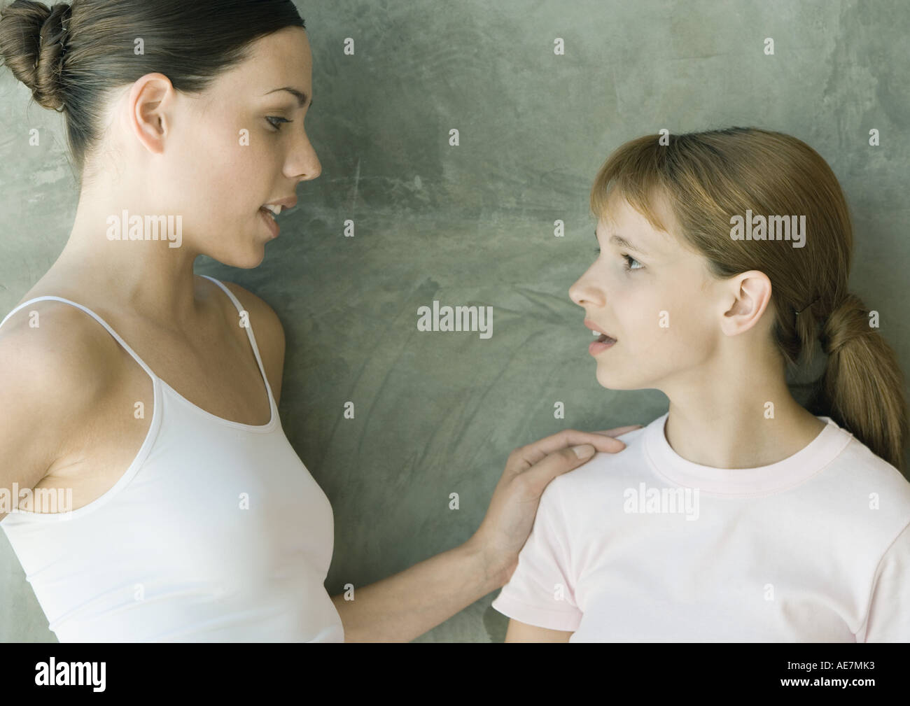 Older sister talking hi-res stock photography and images - Alamy