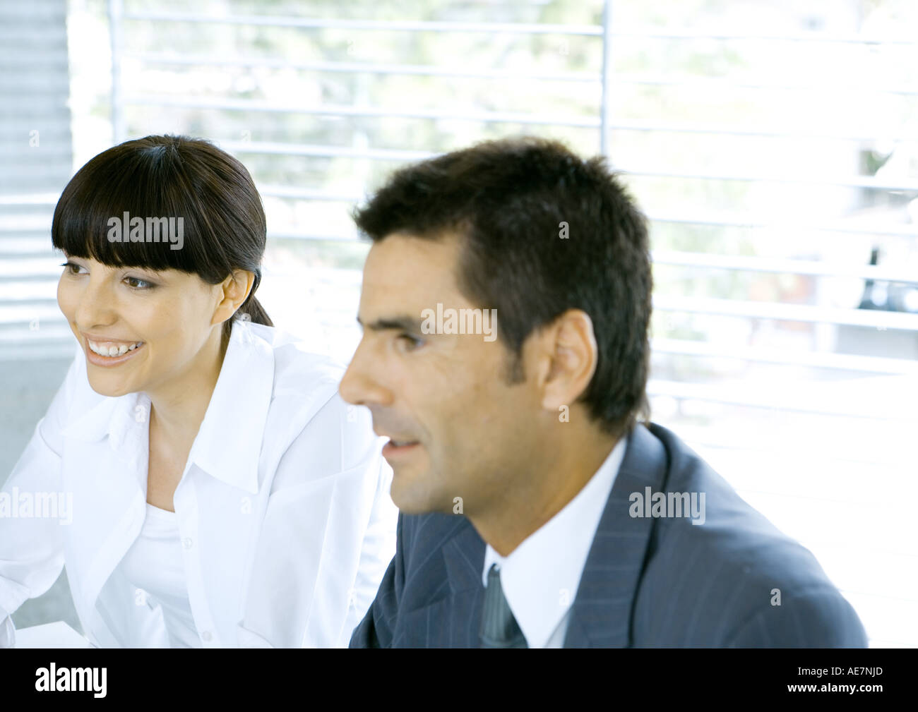 Two business people in meeting Stock Photo - Alamy