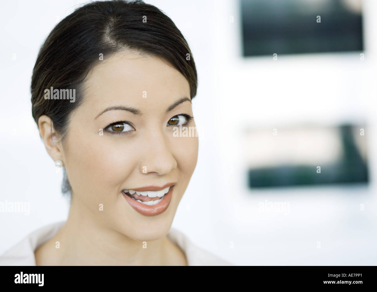 Woman speaking, close-up Stock Photo - Alamy
