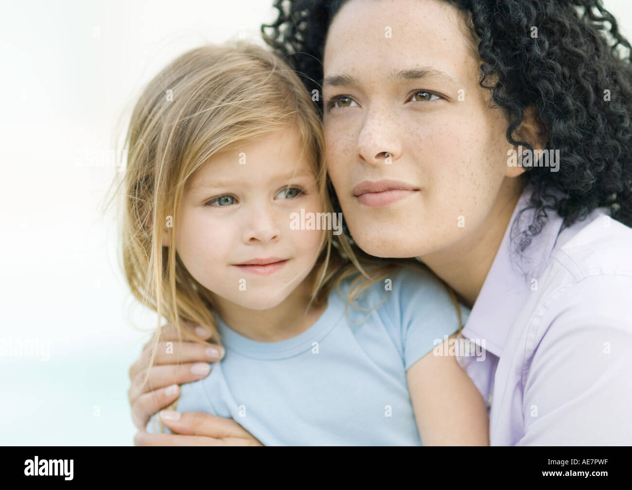 Woman and girl, portrait Stock Photo - Alamy
