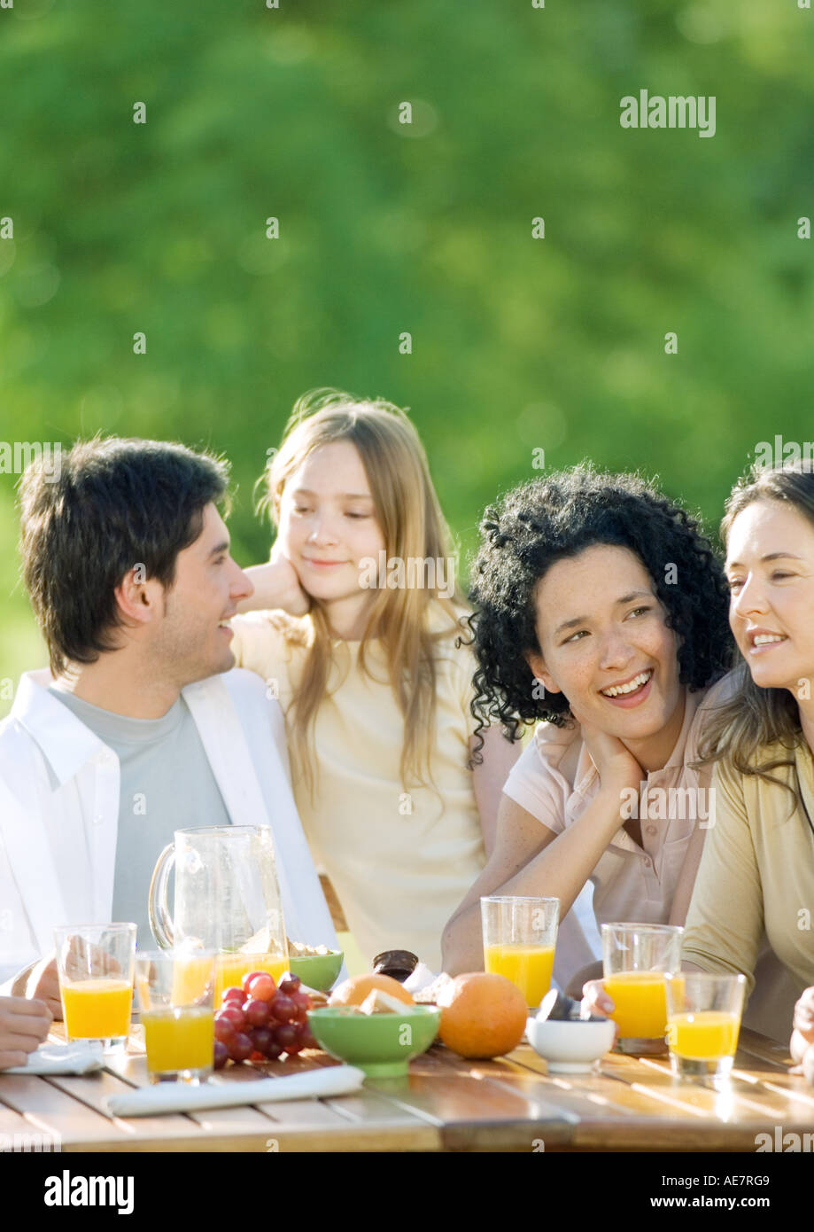 Having breakfast outdoors Stock Photo - Alamy