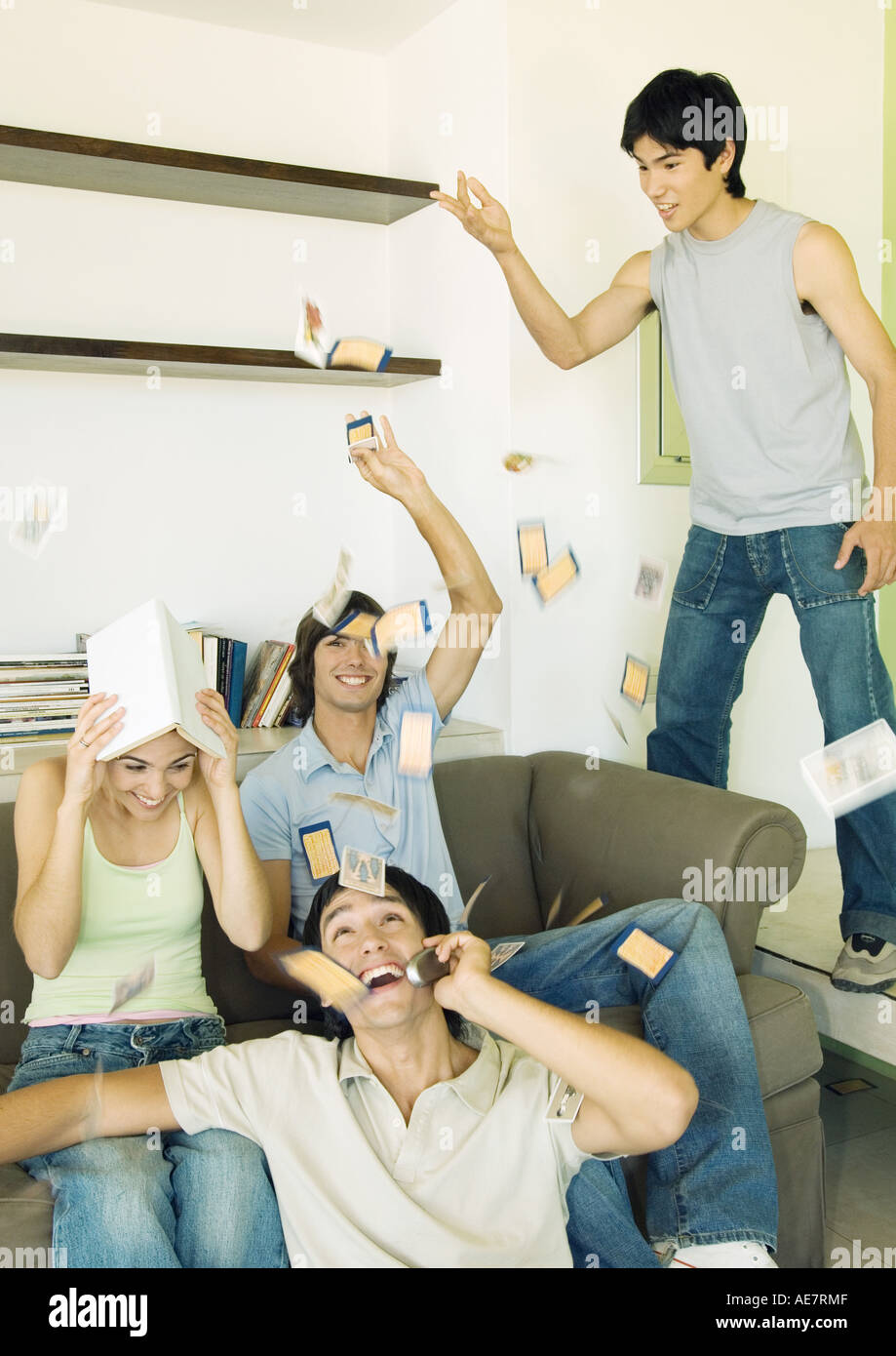 Students throwing books up hi-res stock photography and images - Alamy