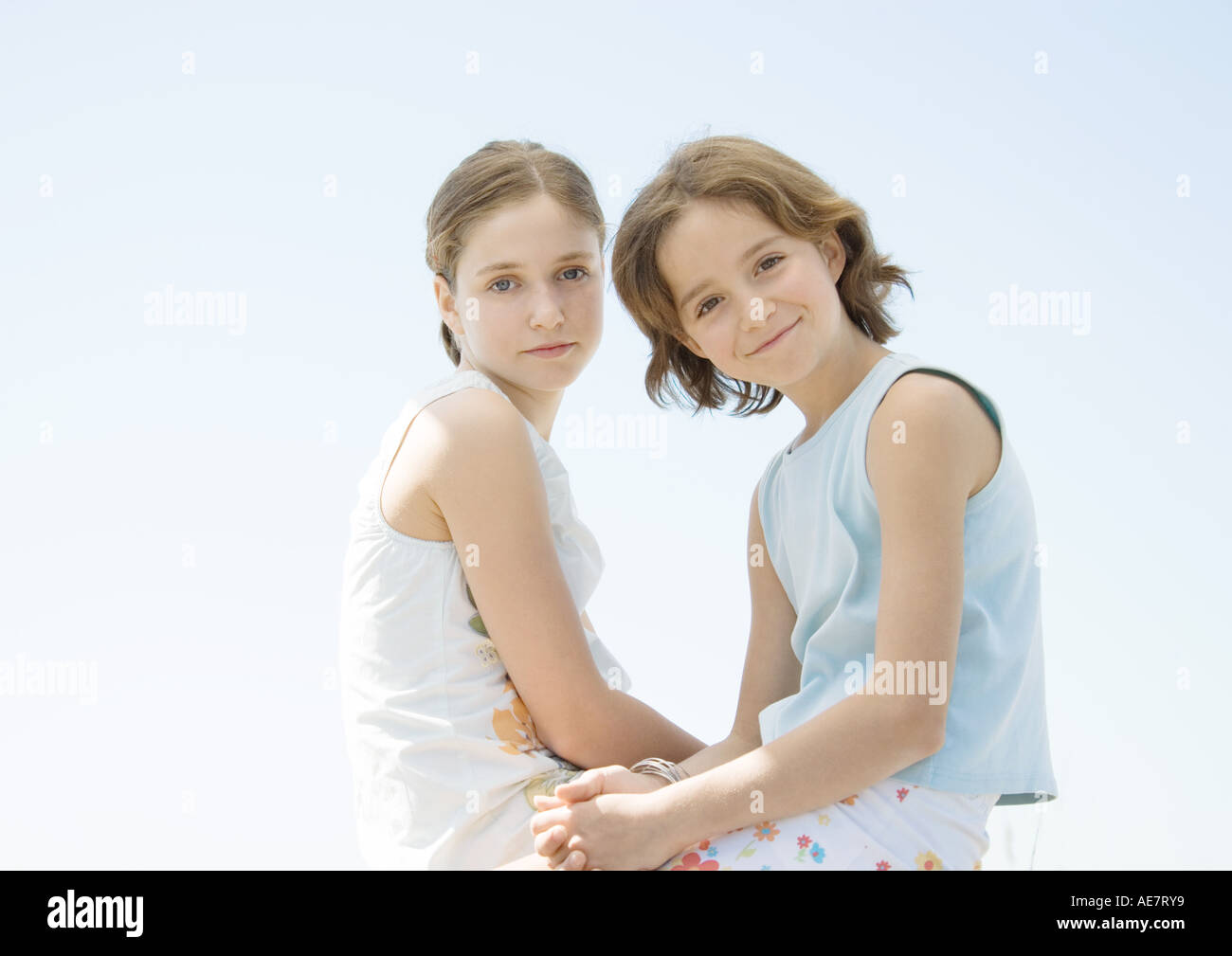 Two girls, portrait Stock Photo - Alamy