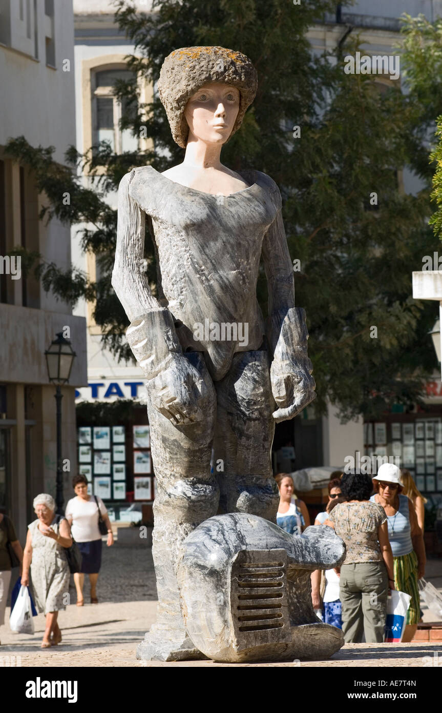 Statue Lagos Algarve Portugal Stock Photo - Alamy