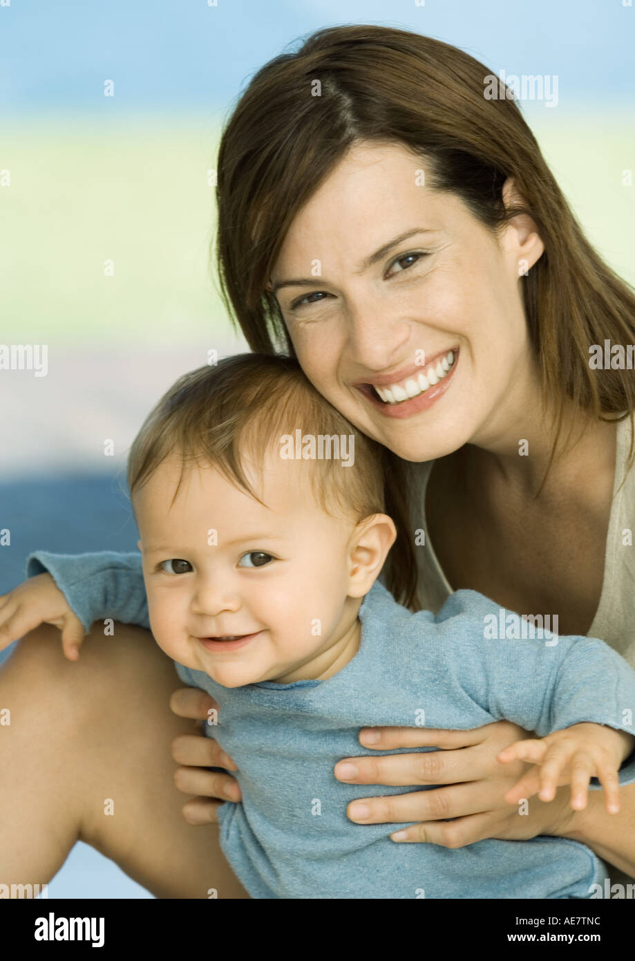 Woman with baby, portrait Stock Photo - Alamy
