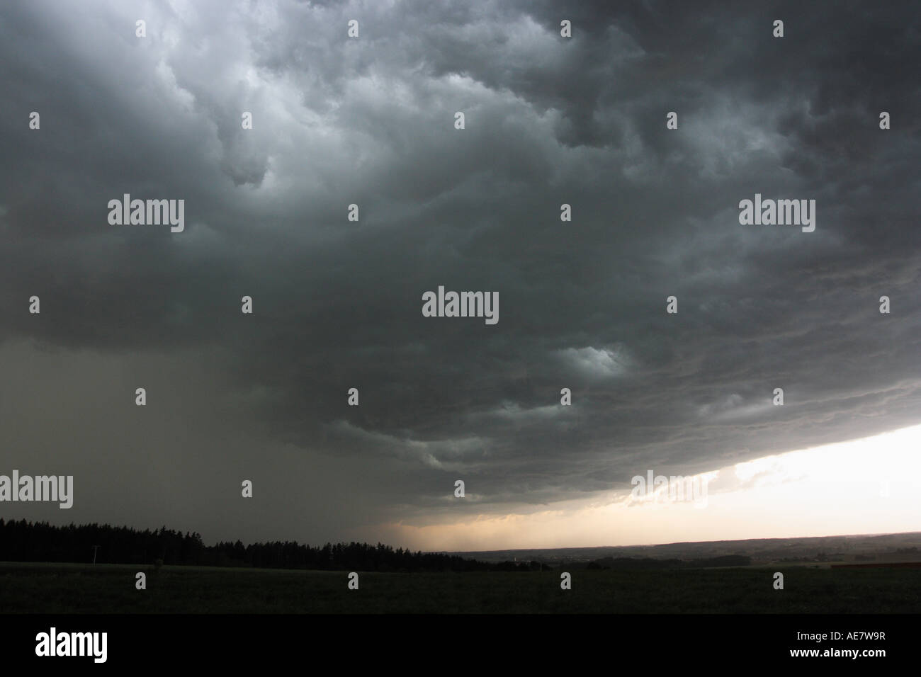 storm with thunder and hail, Germany, Bavaria, Isental Stock Photo - Alamy