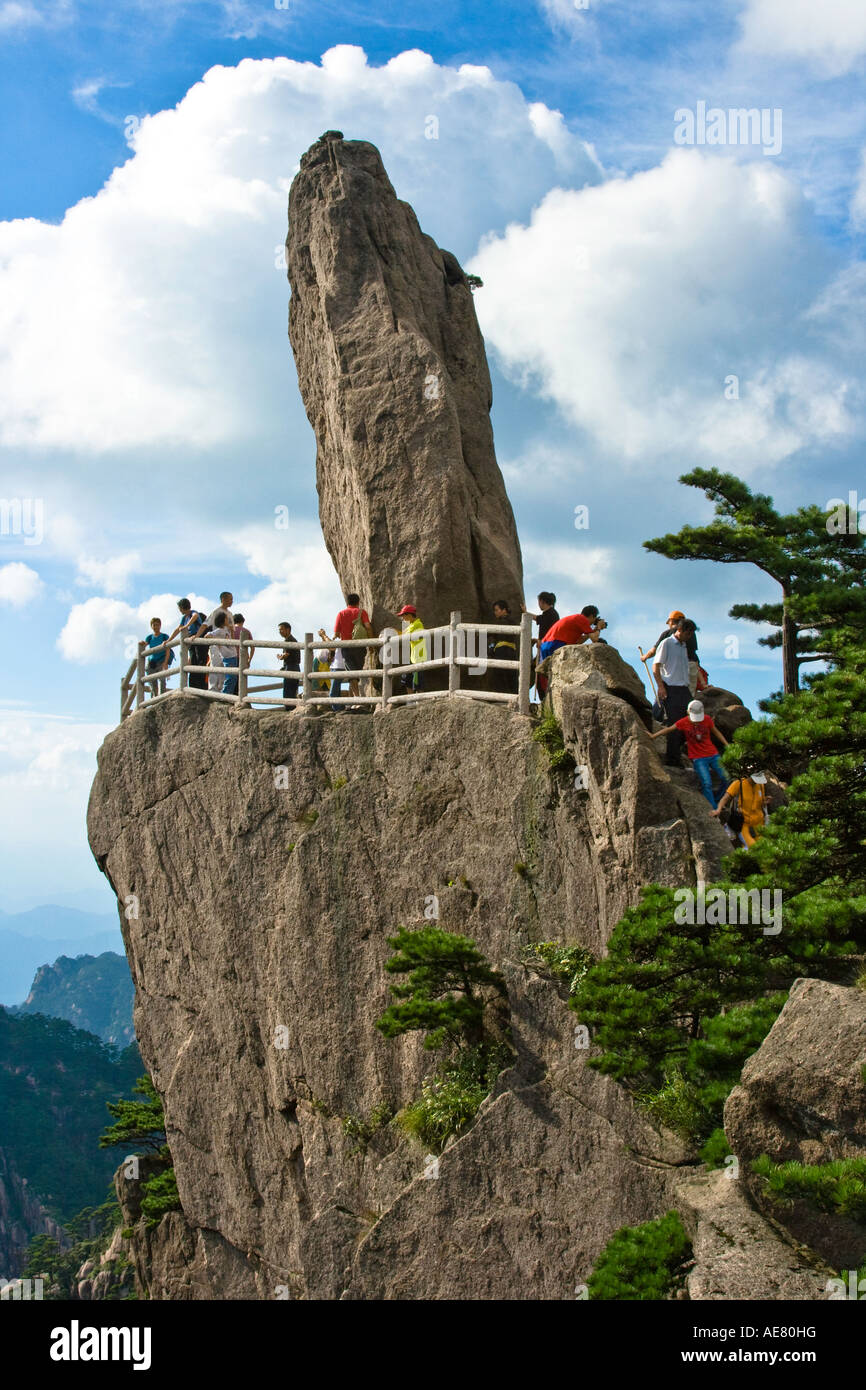 Flying rock huangshan mountain huangshan hi-res stock photography and ...