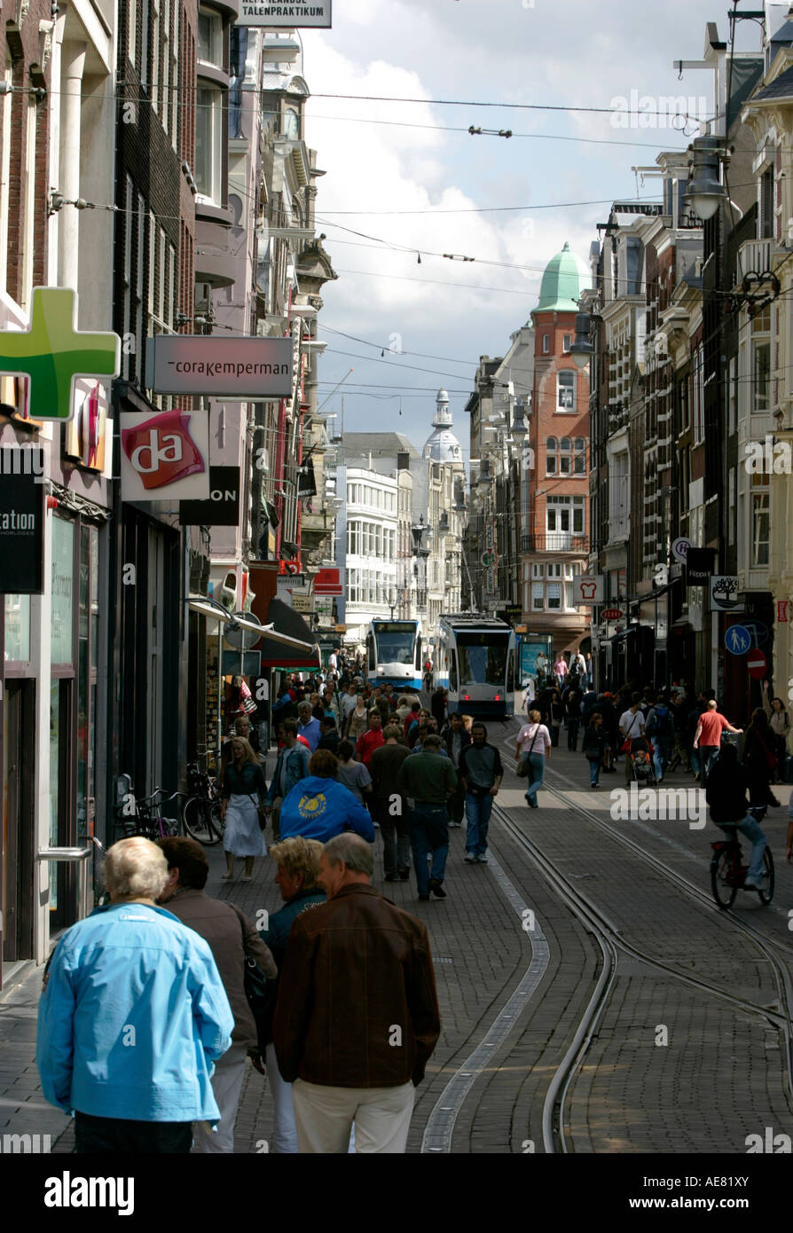 Busy street Amsterdam Stock Photo - Alamy