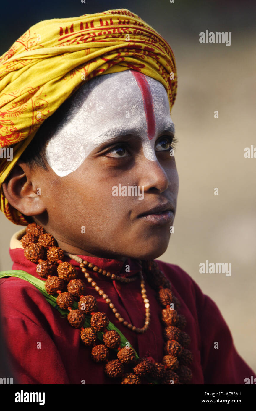 A religious apprentice young Hindu boy Nepal 2007 Stock Photo - Alamy