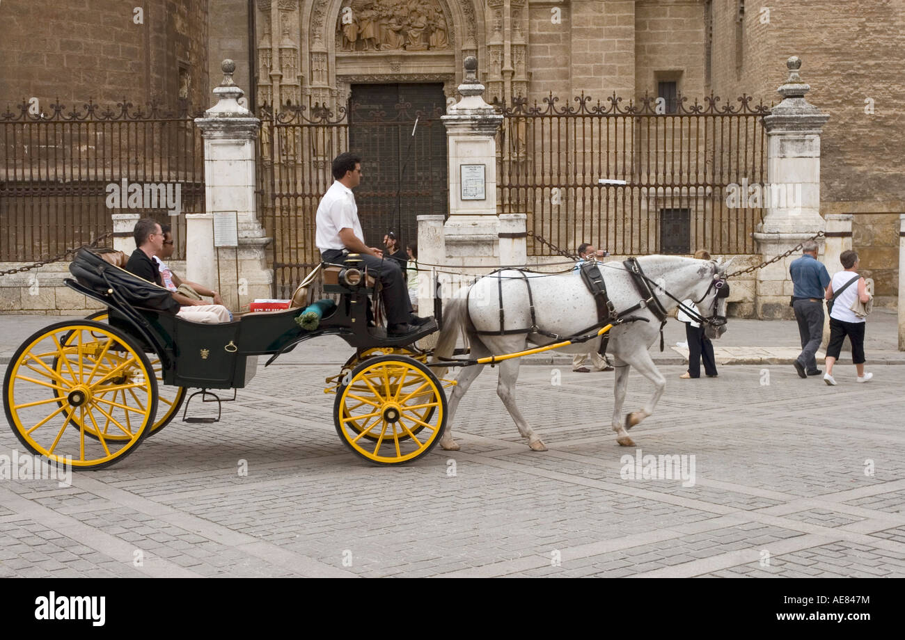 Carriage ride through Seville Andalusia Spain Stock Photo - Alamy