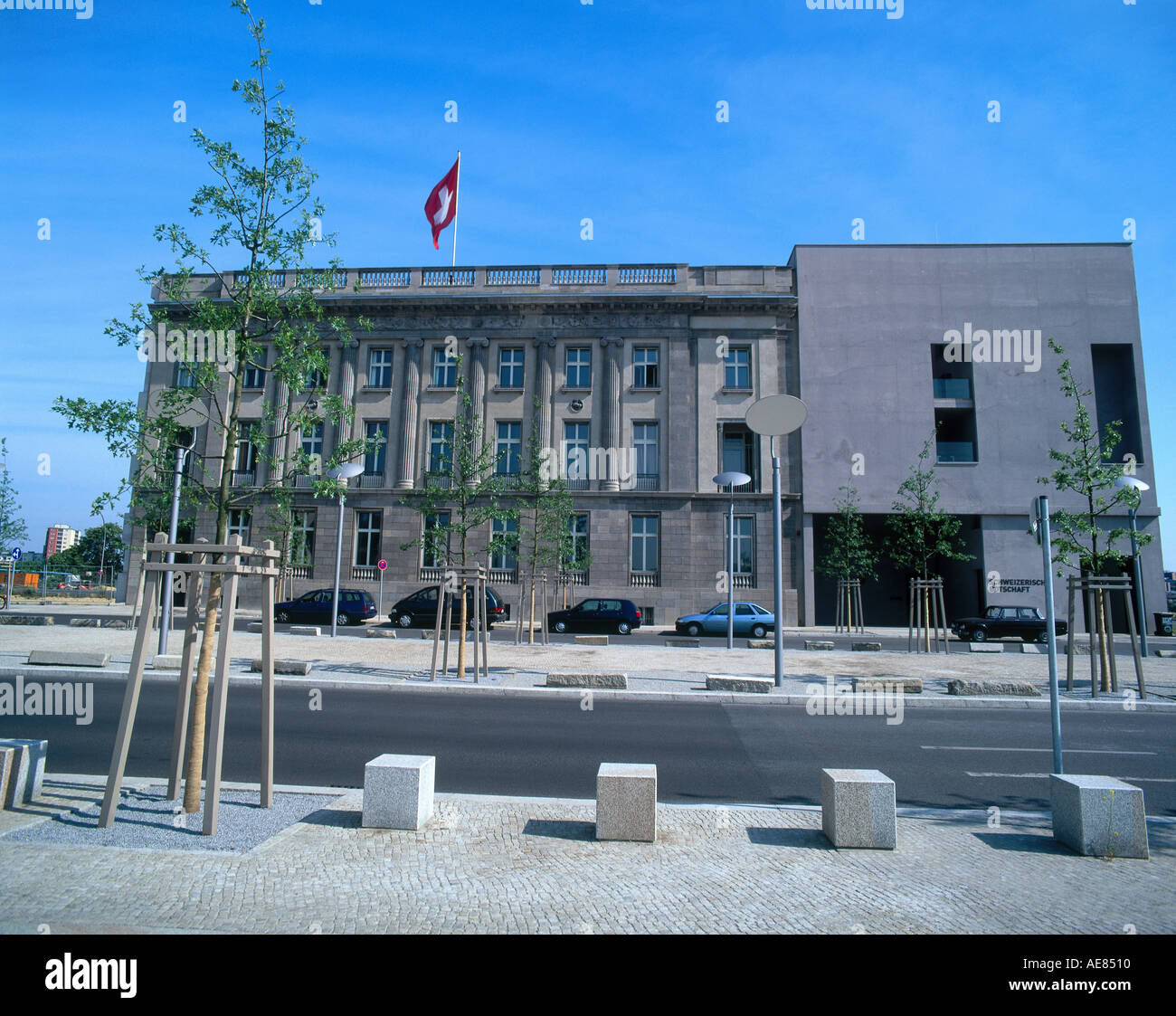 Facade of Swiss embassy, Berlin, Germany, Europe Stock Photo - Alamy