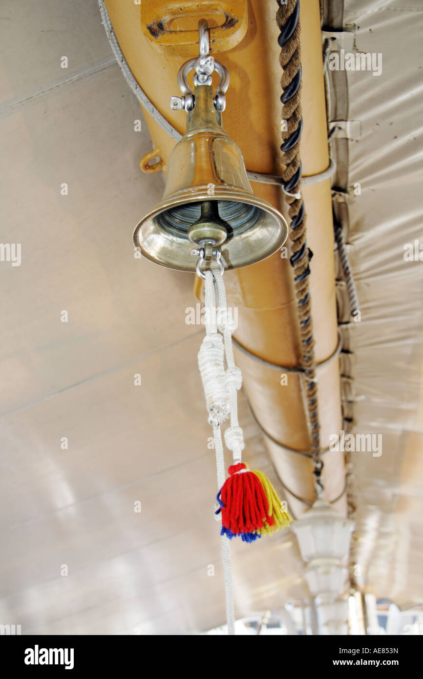 Ring bell on Guayas tall ship Stock Photo - Alamy
