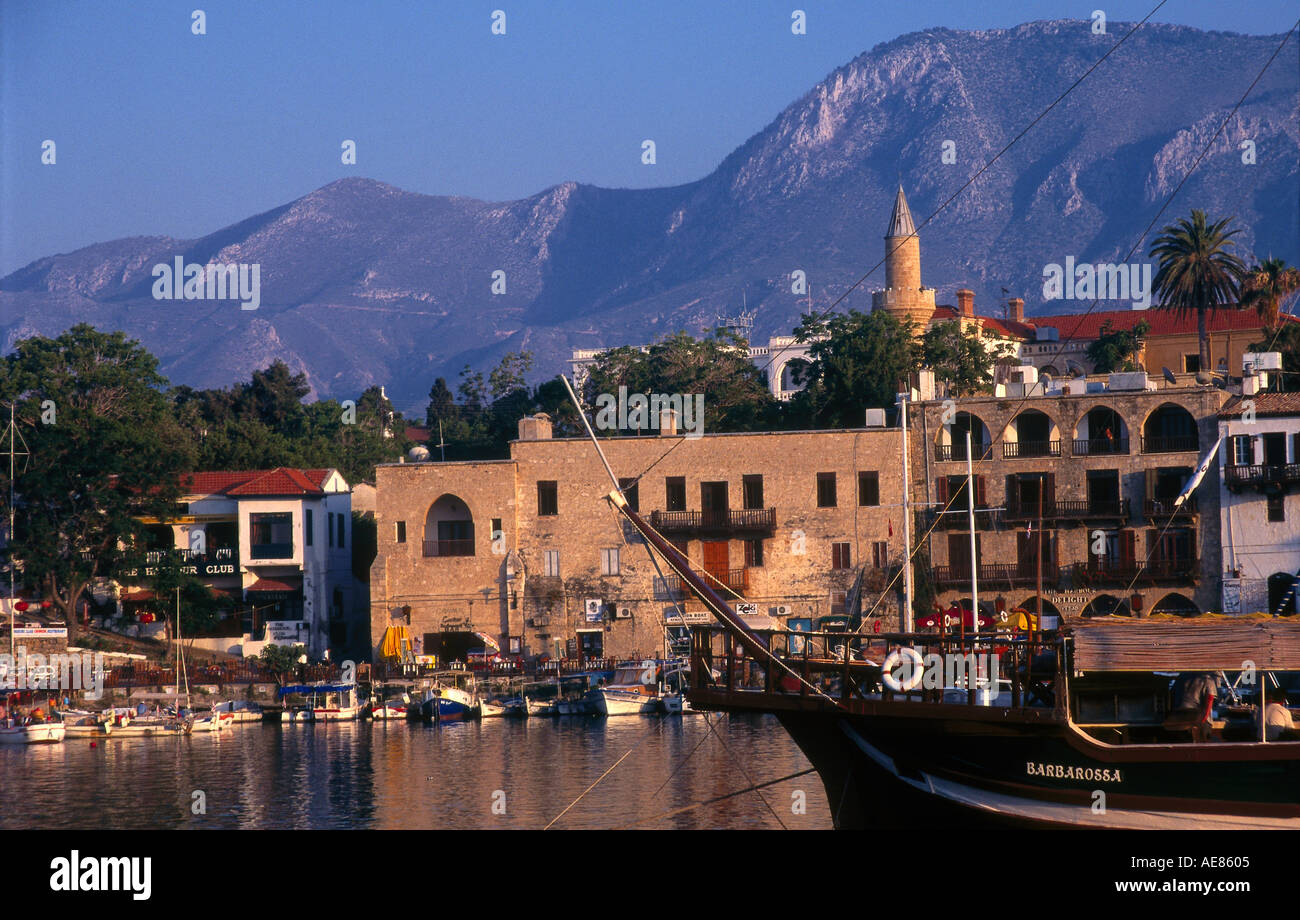 Boats in harbor, Kyrenia, Turkish Republic of Northern Cyprus Stock ...