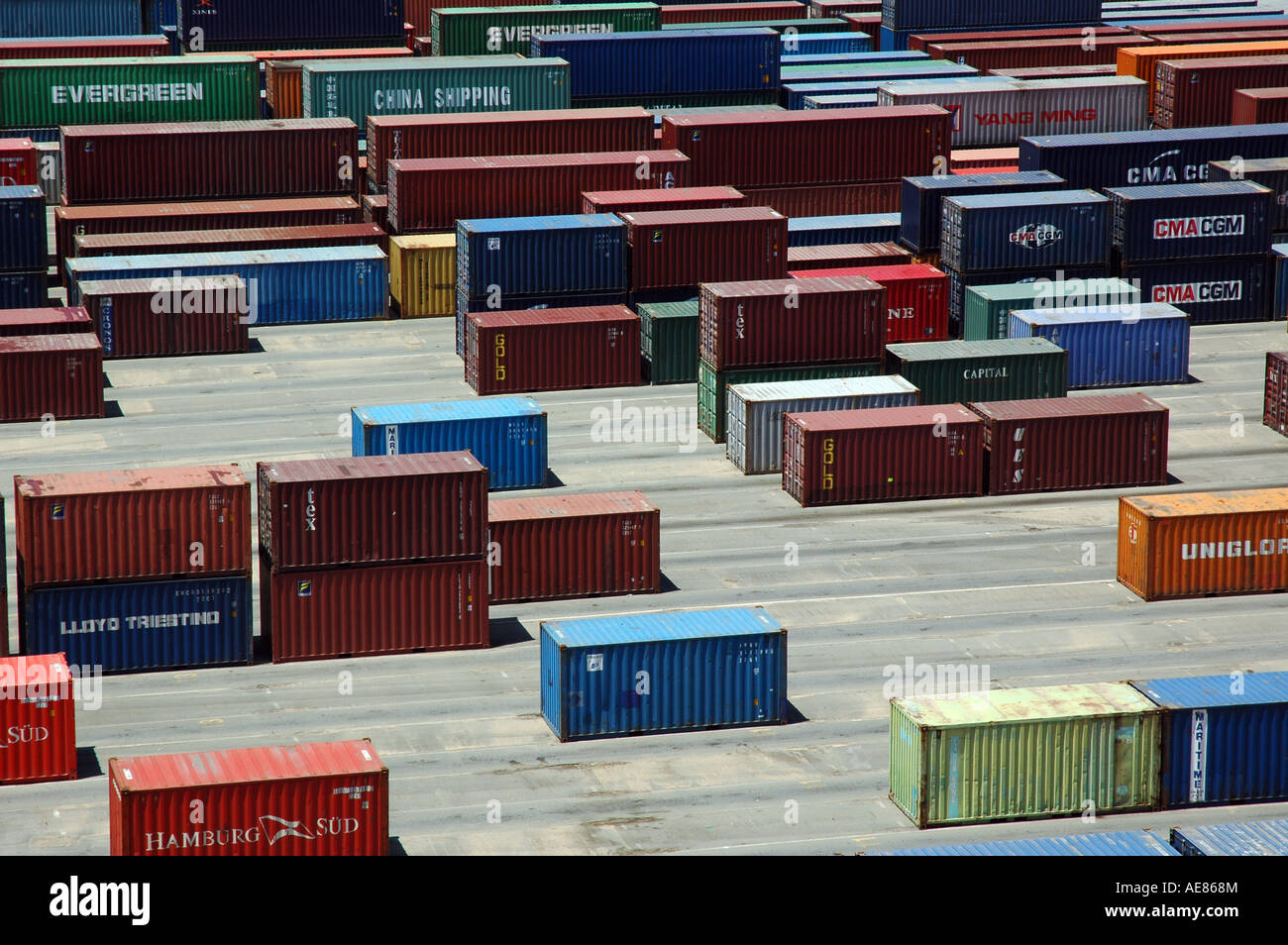 Containers stored at Limassol, Cyprus Stock Photo - Alamy