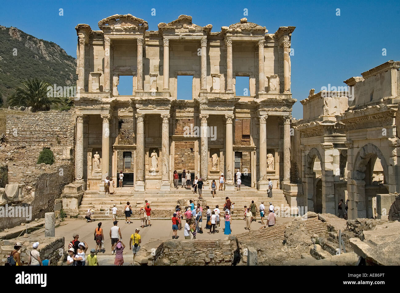 Celsus Library Ephesus Selcuk , Izmir, Turkey Stock Photo - Alamy