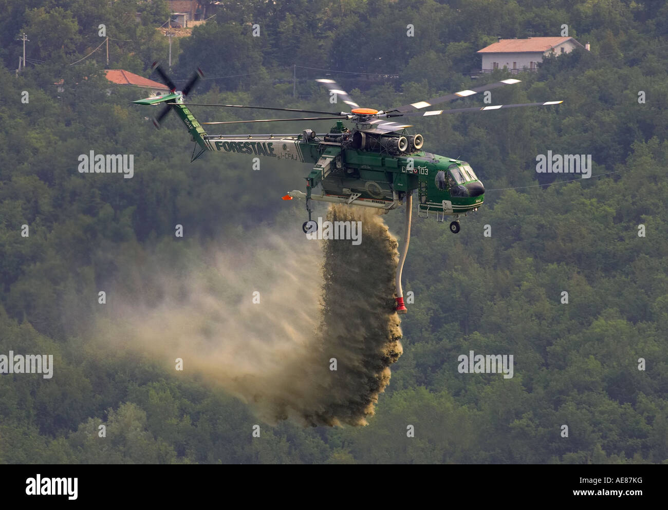 Firefighting with helicopter Stock Photo - Alamy