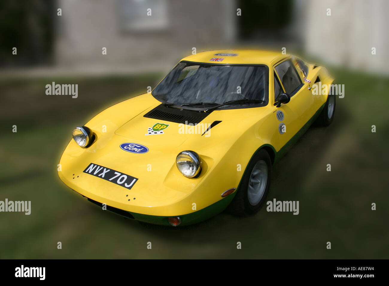 Yellow Ford GT70 Stock Photo - Alamy