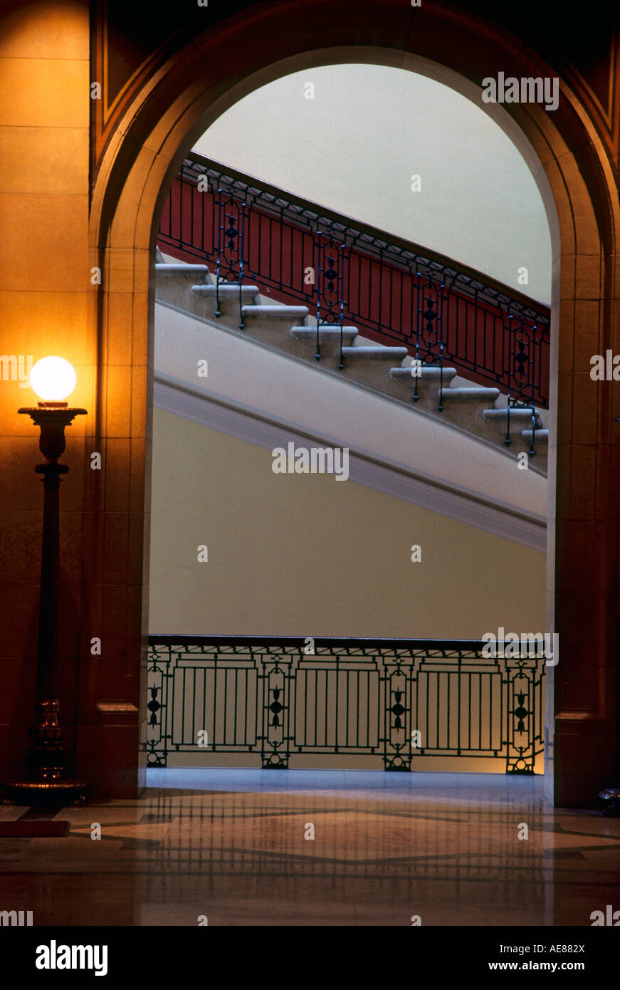 ELEGANT INTERIOR OF MINNESOTA STATE CAPITOL BUILDING, ST. PAUL ...