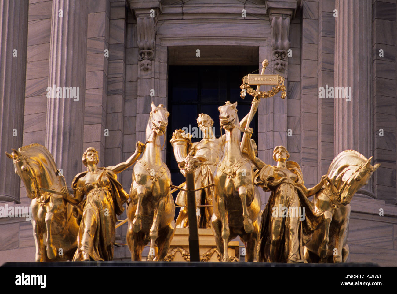 "PROGRESS OF THE STATE" AT BASE OF DOME, STATE CAPITOL BUILDING. ST ...