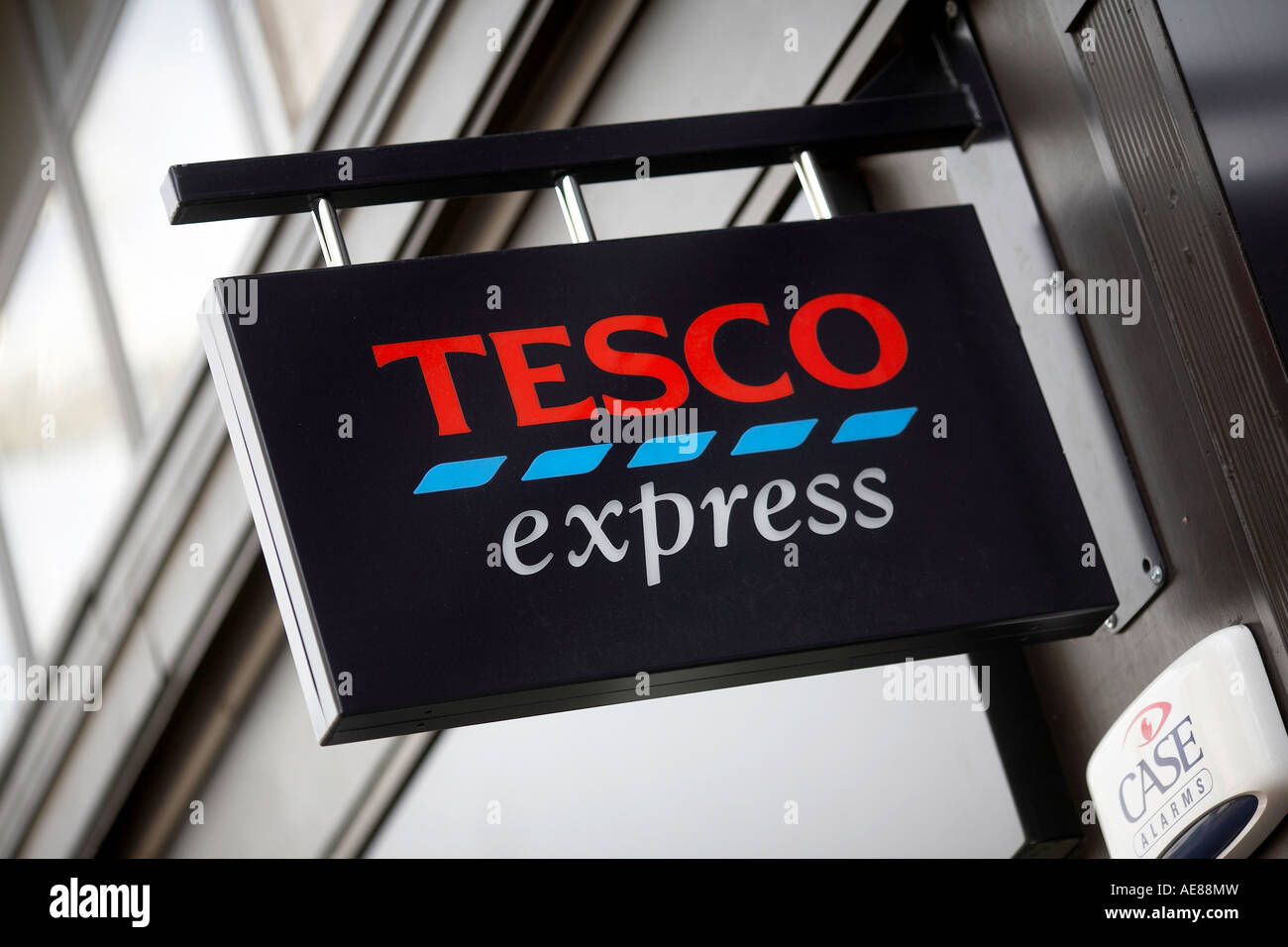A Tesco Express shop sign in central London United Kingdom Stock Photo ...