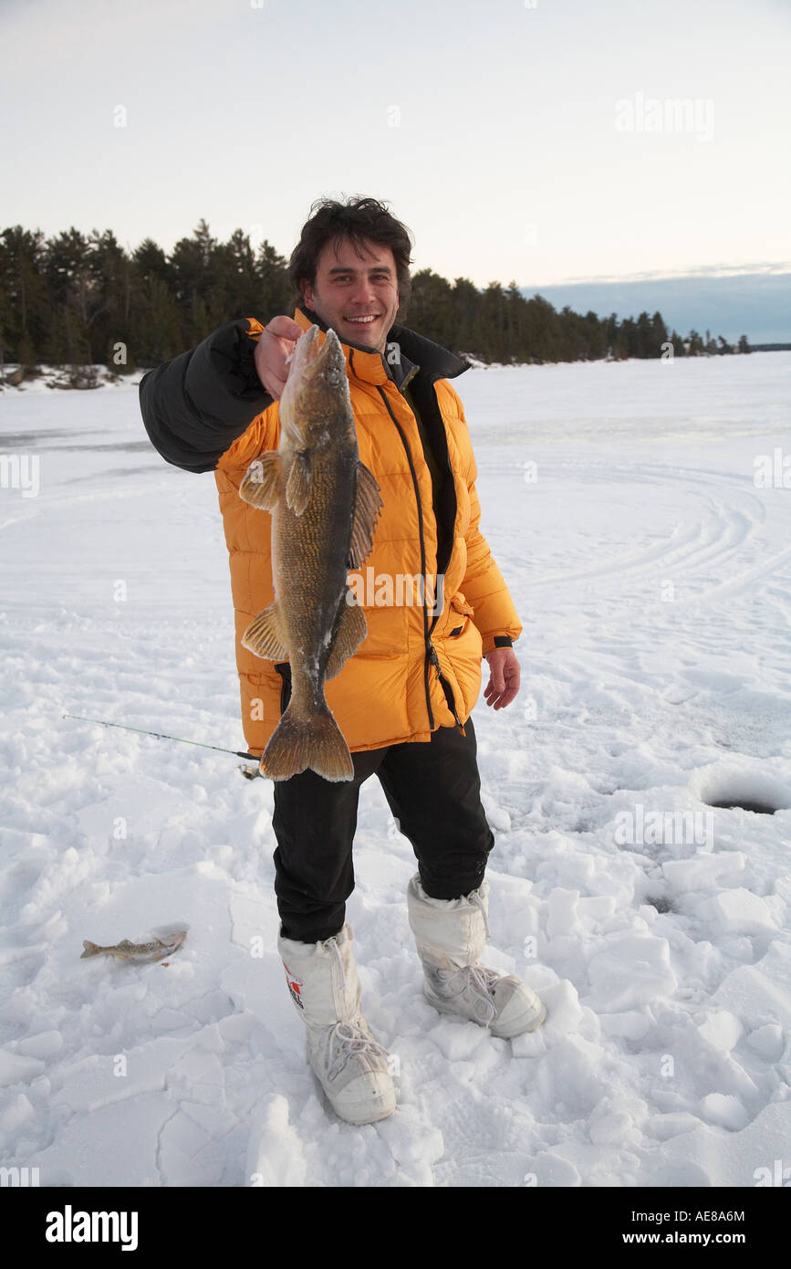 Walleye ice fishing hi-res stock photography and images - Alamy