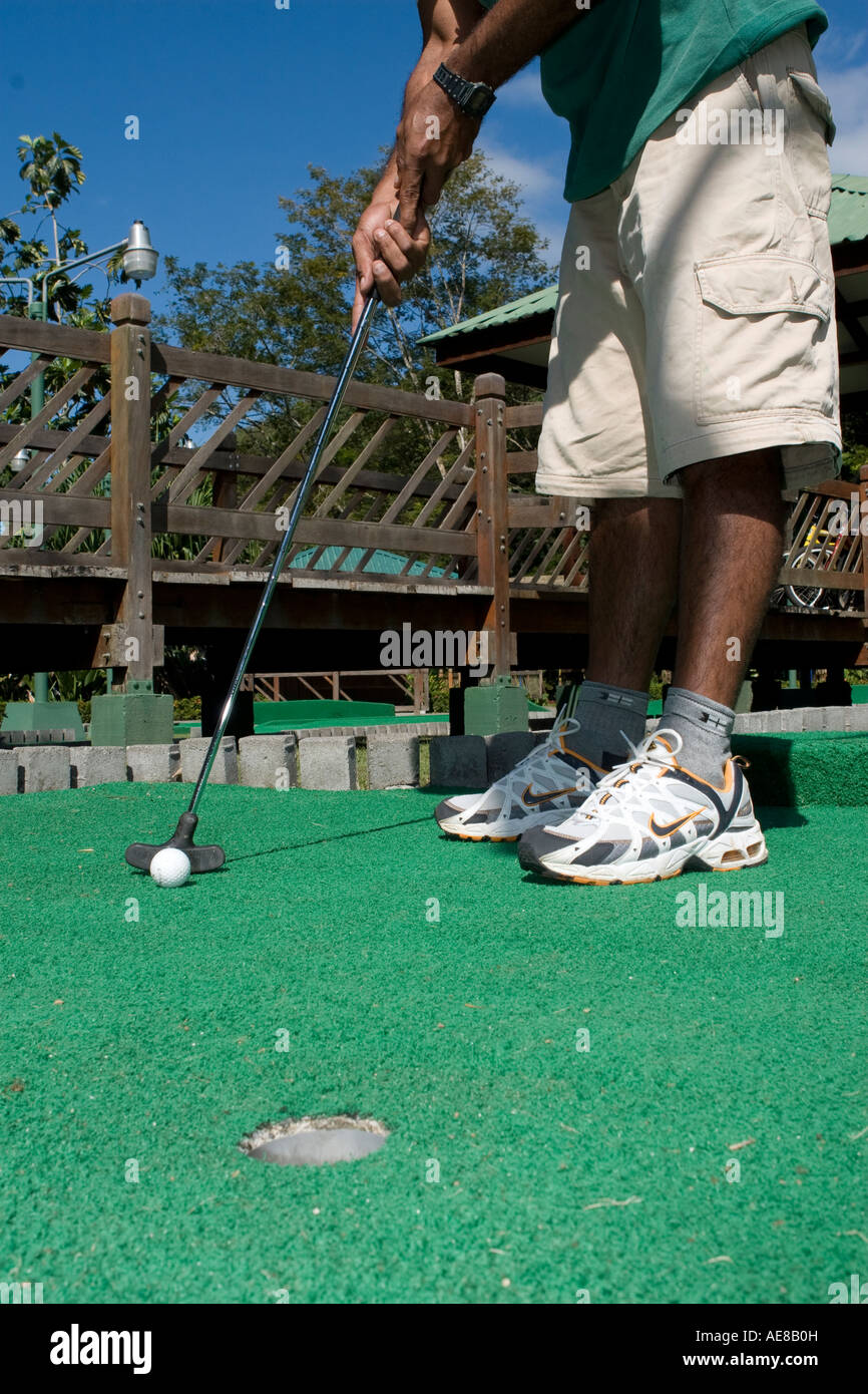 mini golf putting course Stock Photo - Alamy