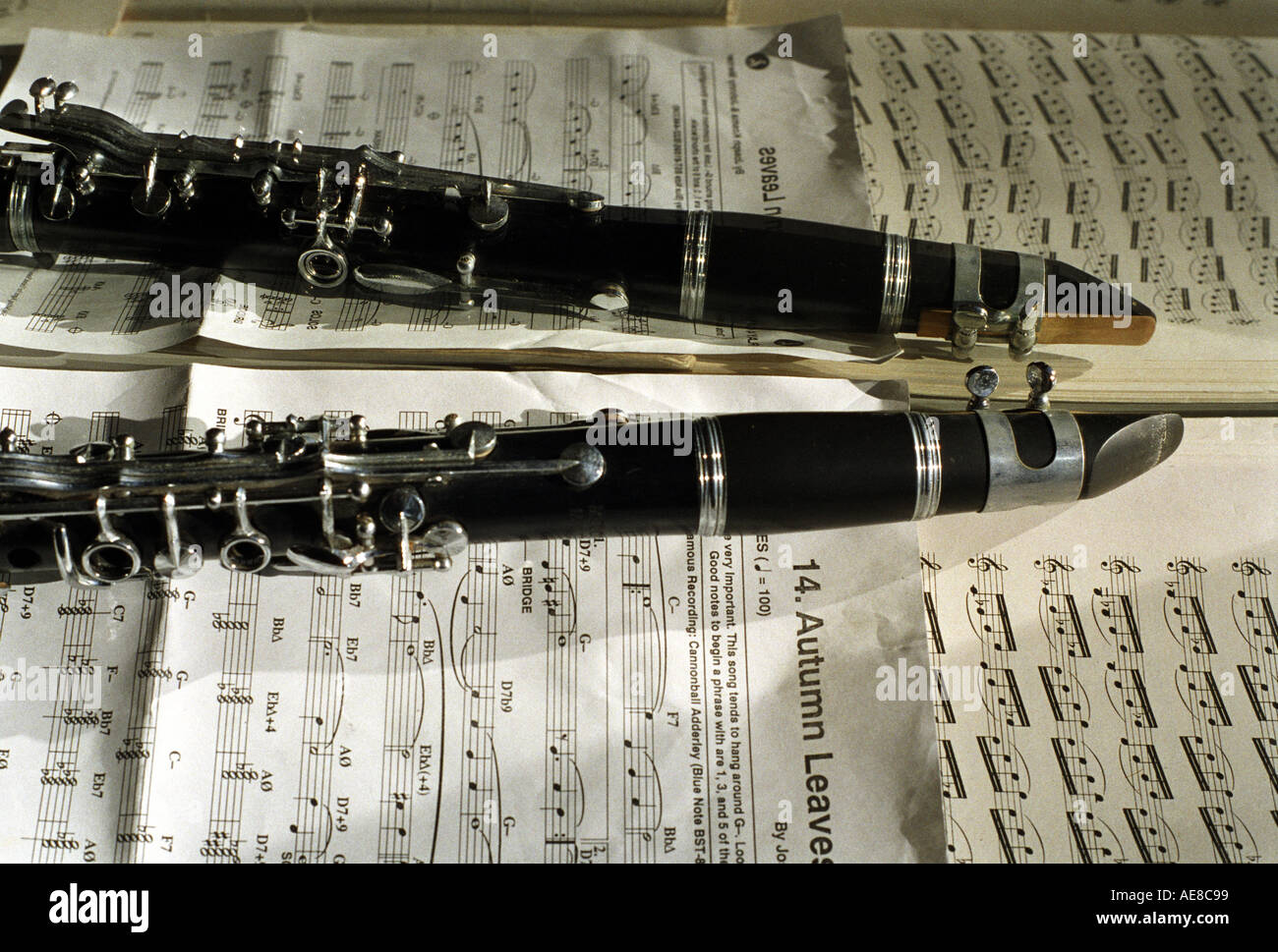 Music and clarinet Stock Photo - Alamy