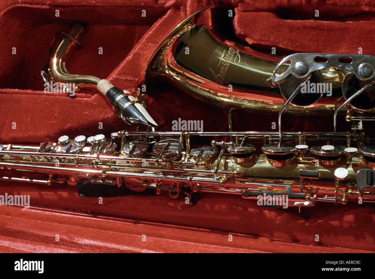 Saxophone in case Stock Photo - Alamy
