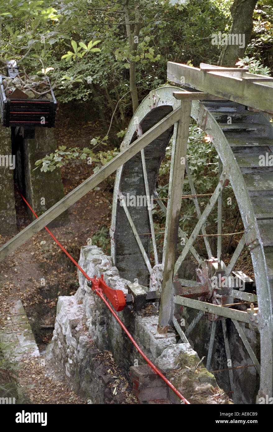 Water wheel in china clay works Cornwall England Great Britain United ...