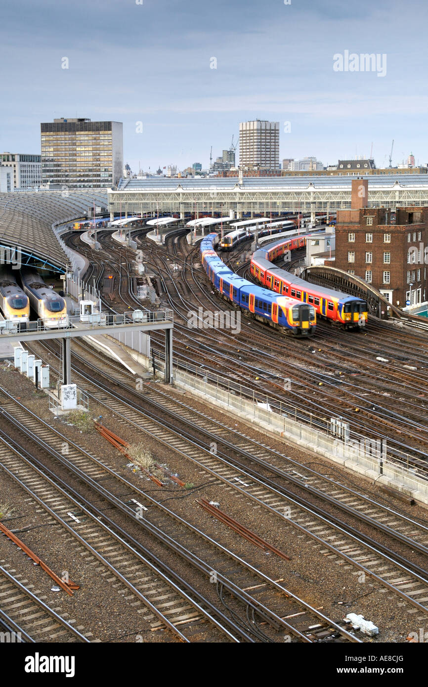 View of London's Waterloo train station Stock Photo - Alamy