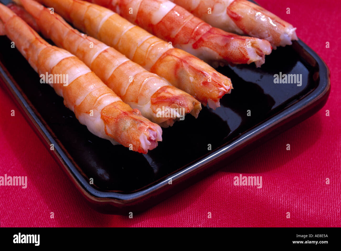 King Prawns eat with garlic sauce Stock Photo - Alamy