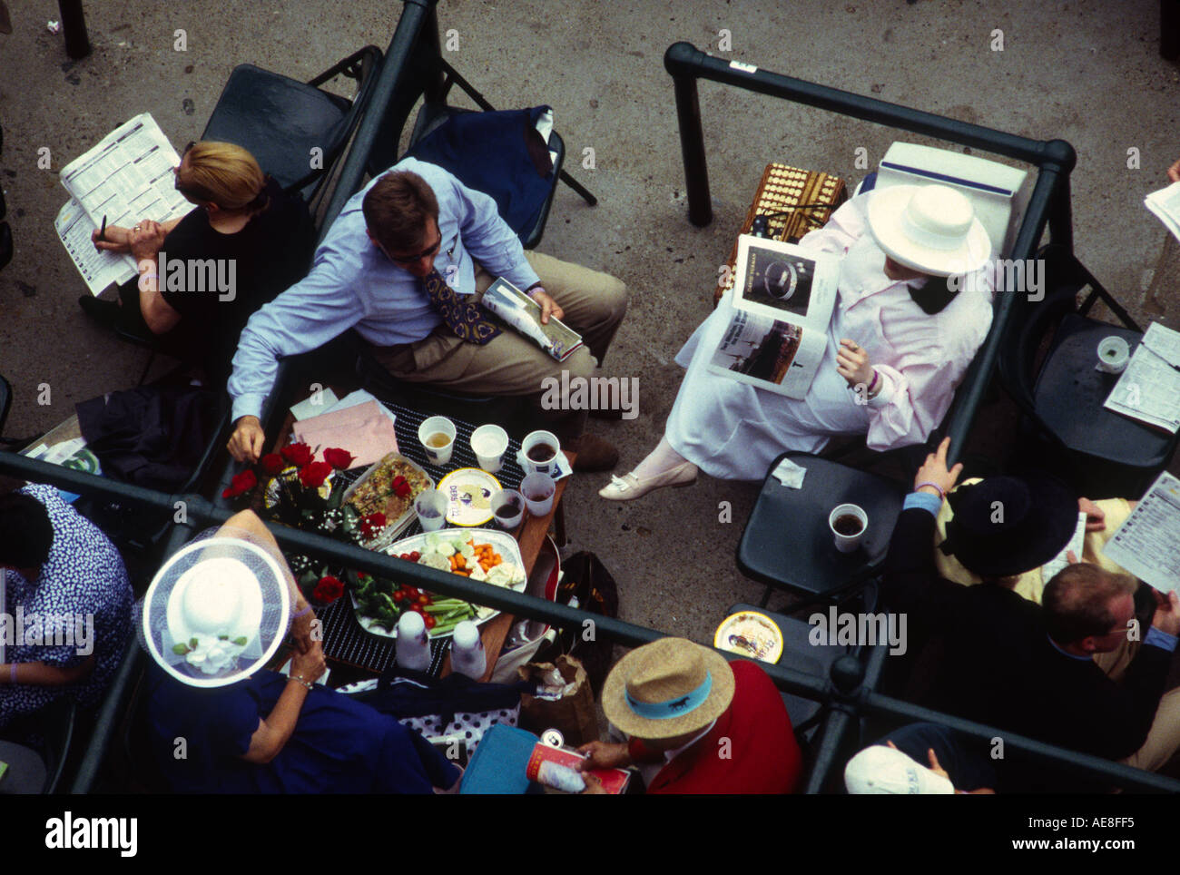 spectators at the race track Stock Photo - Alamy