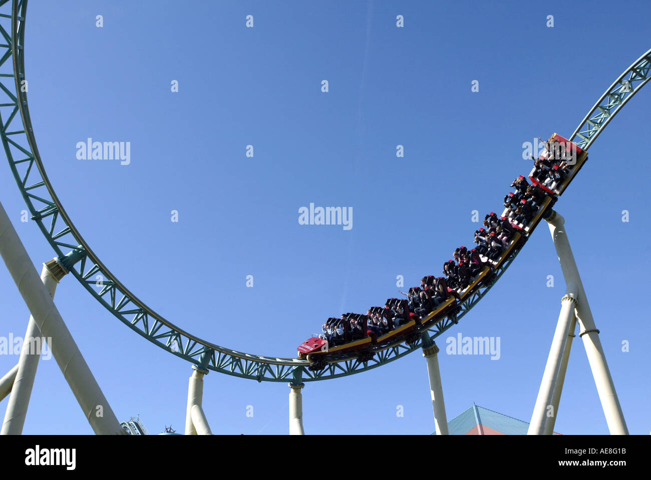 Colossus roller coaster at Thorpe Park, near London, United Kingdom ...