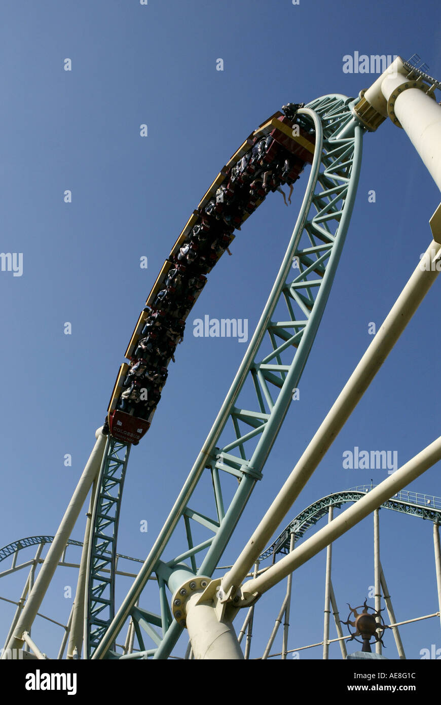 Corkscrew rollercoaster hi-res stock photography and images - Alamy