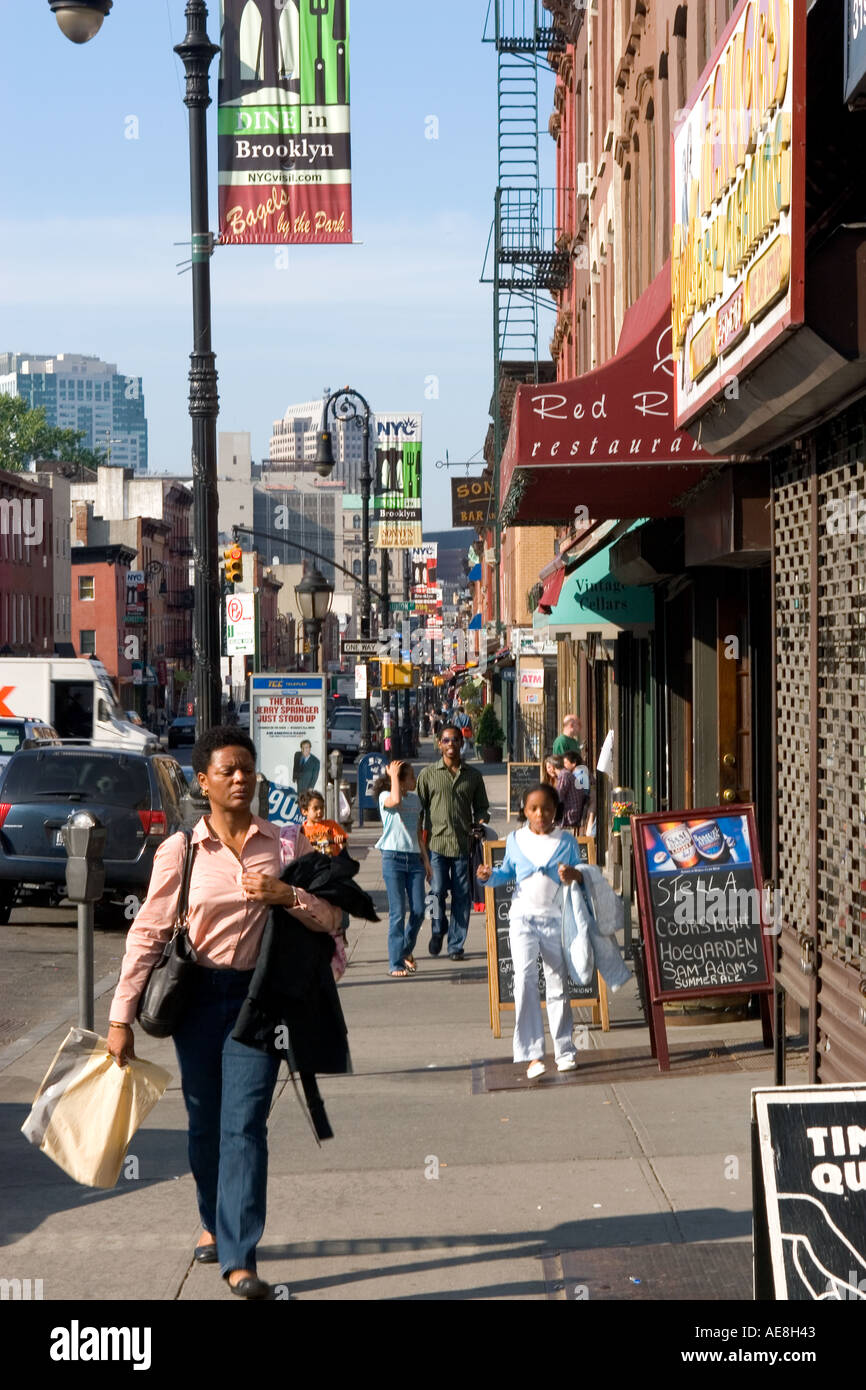People walking at Smith Street in Brooklyn NY USA Stock Photo - Alamy