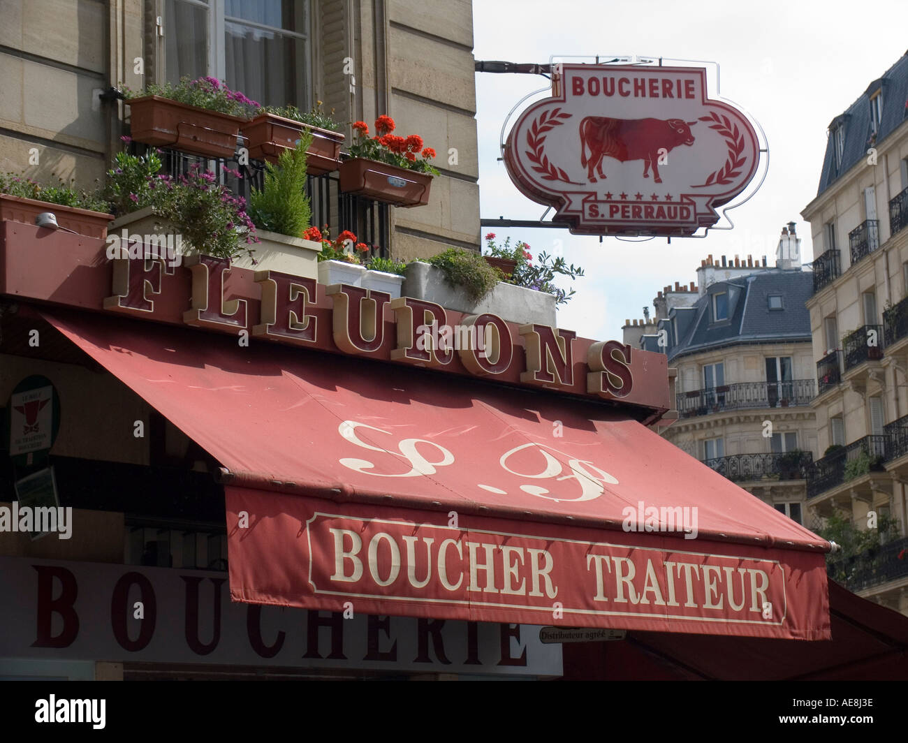 Paris butcher sign hi-res stock photography and images - Alamy