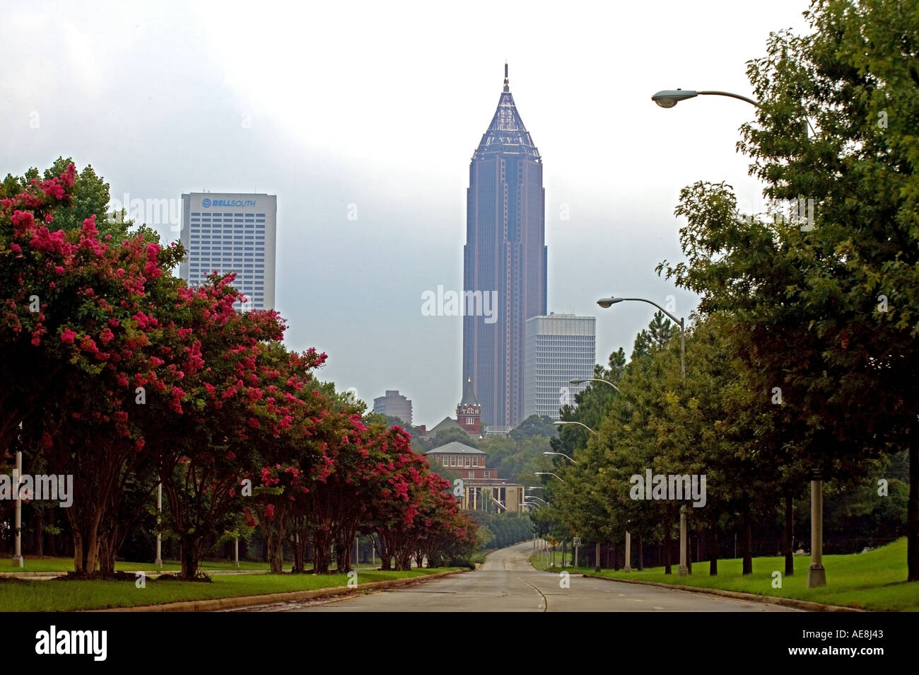 Georgia Tech and Atlanta skyline Stock Photo - Alamy