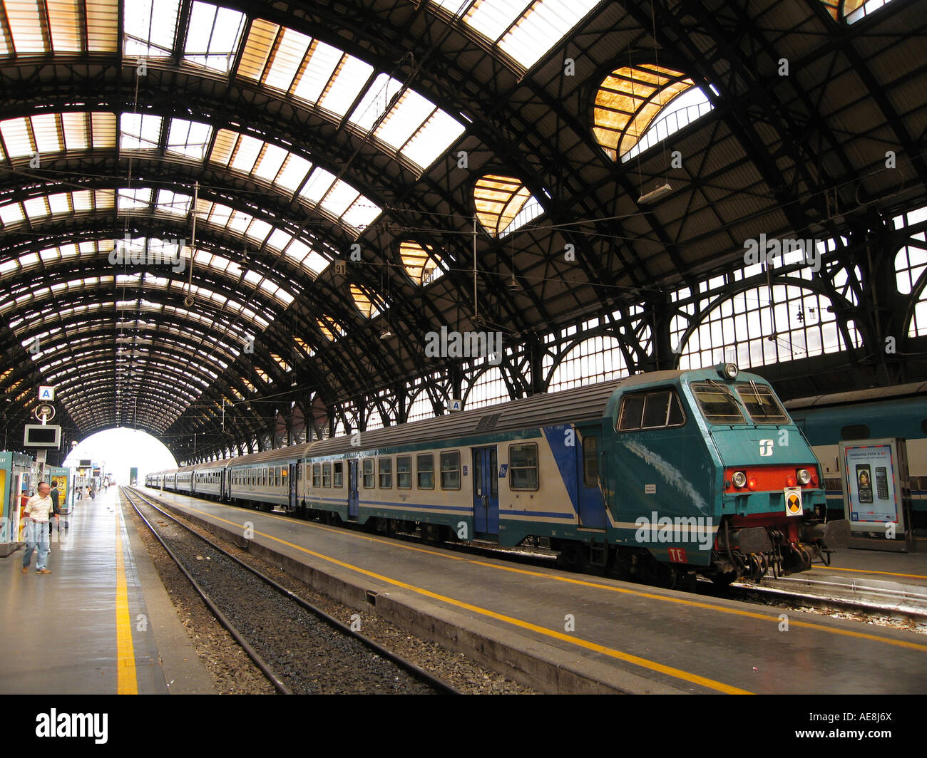 Milan Italy train station Stock Photo - Alamy