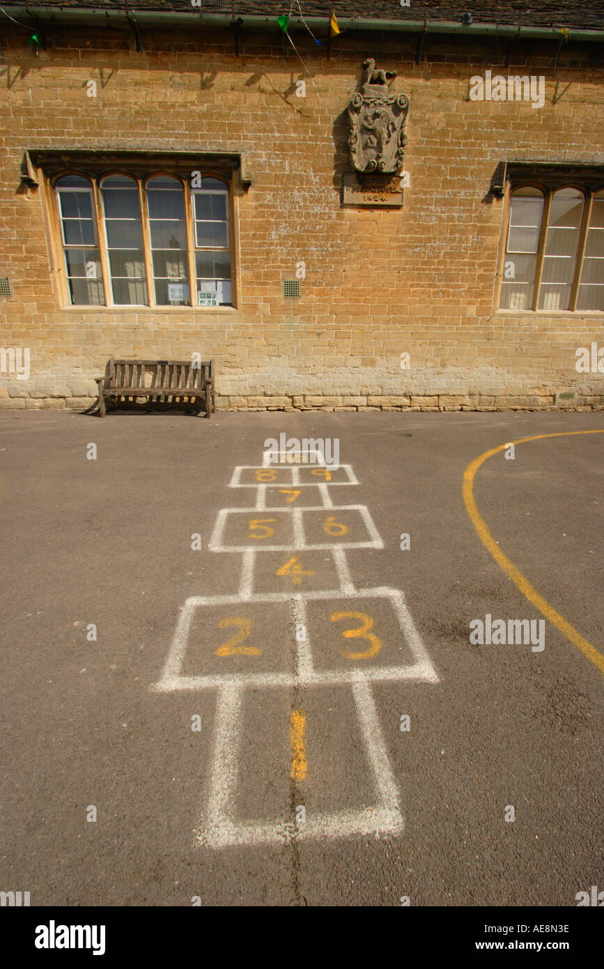 School playground in ancient village of Lacock Stock Photo - Alamy