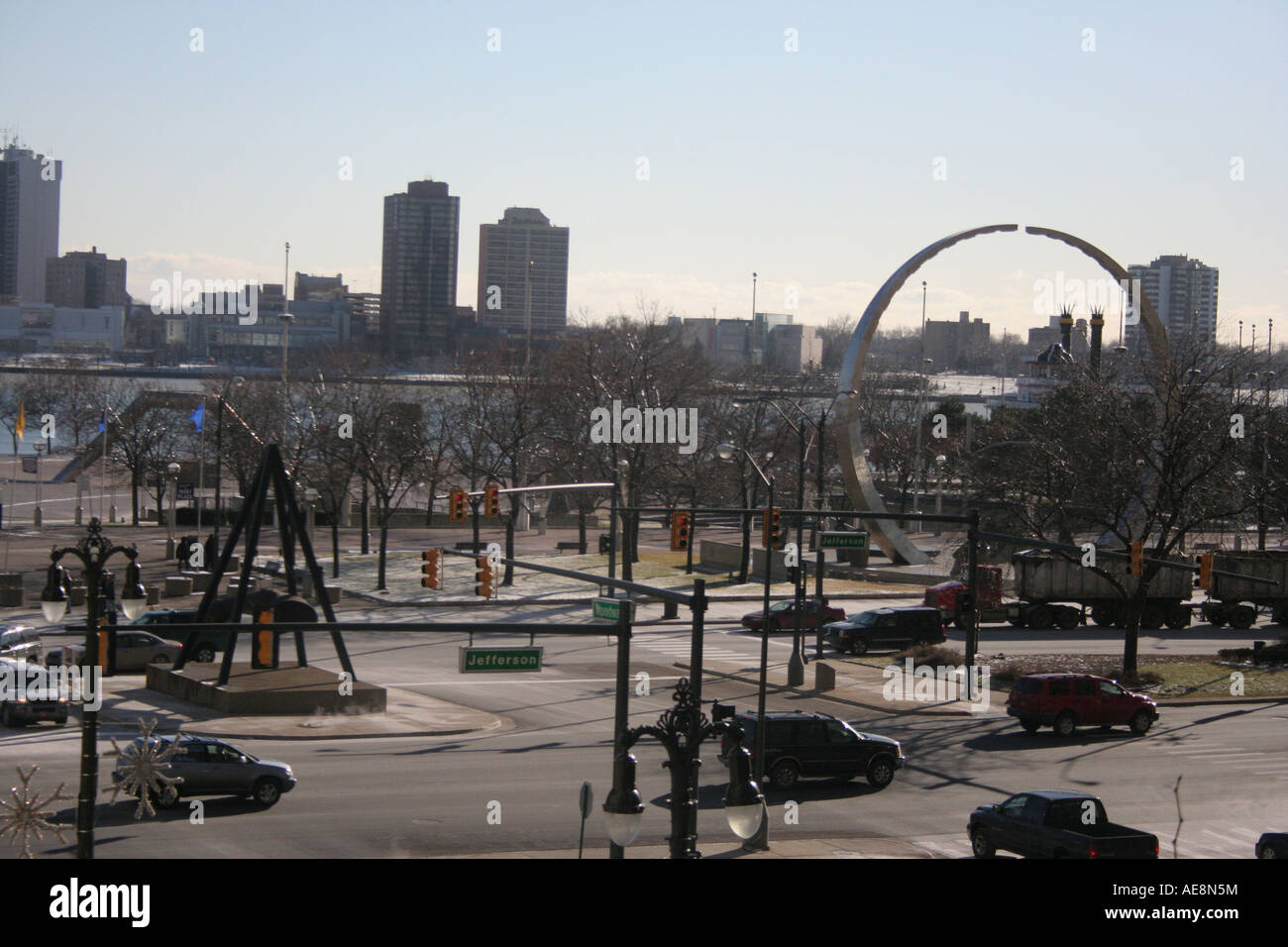Symbols of Detroit Stock Photo - Alamy